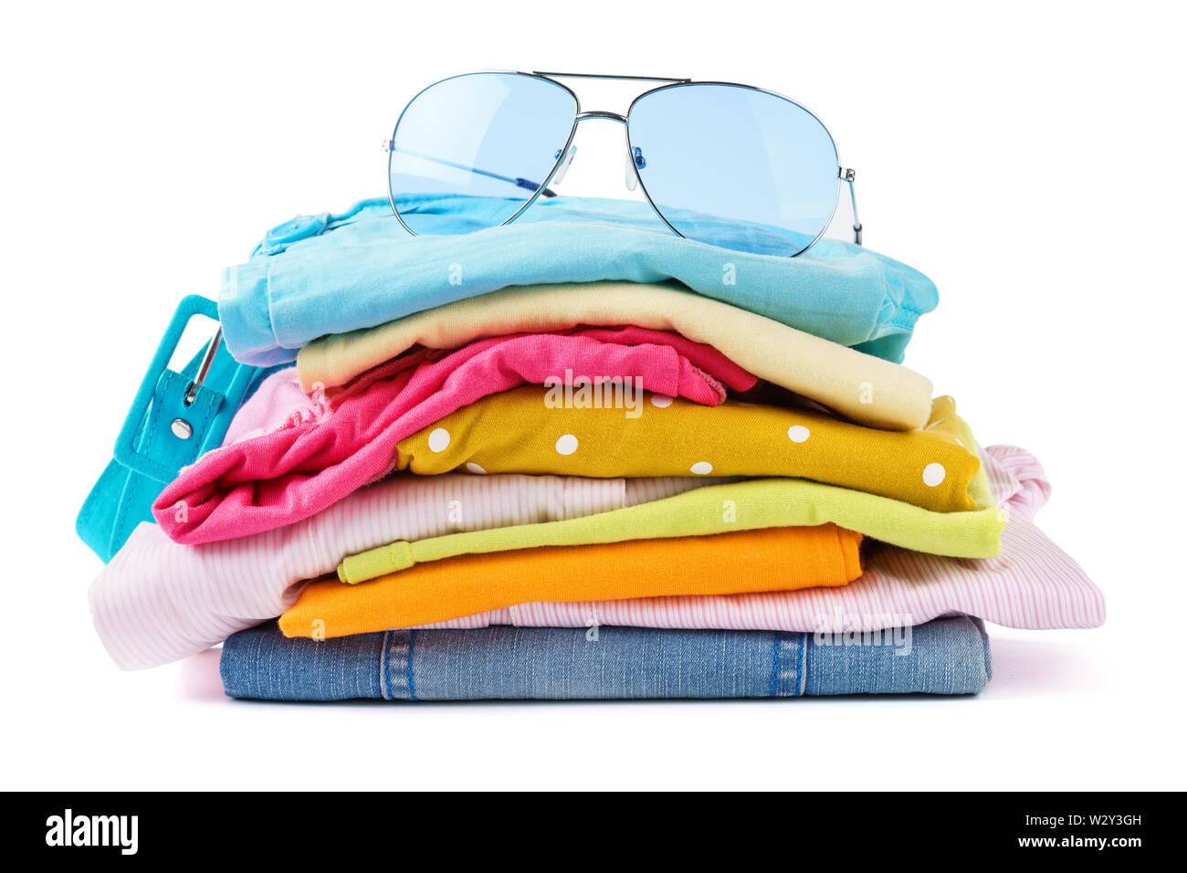 Clothing stack bright hi-res stock photography and images - Alamy