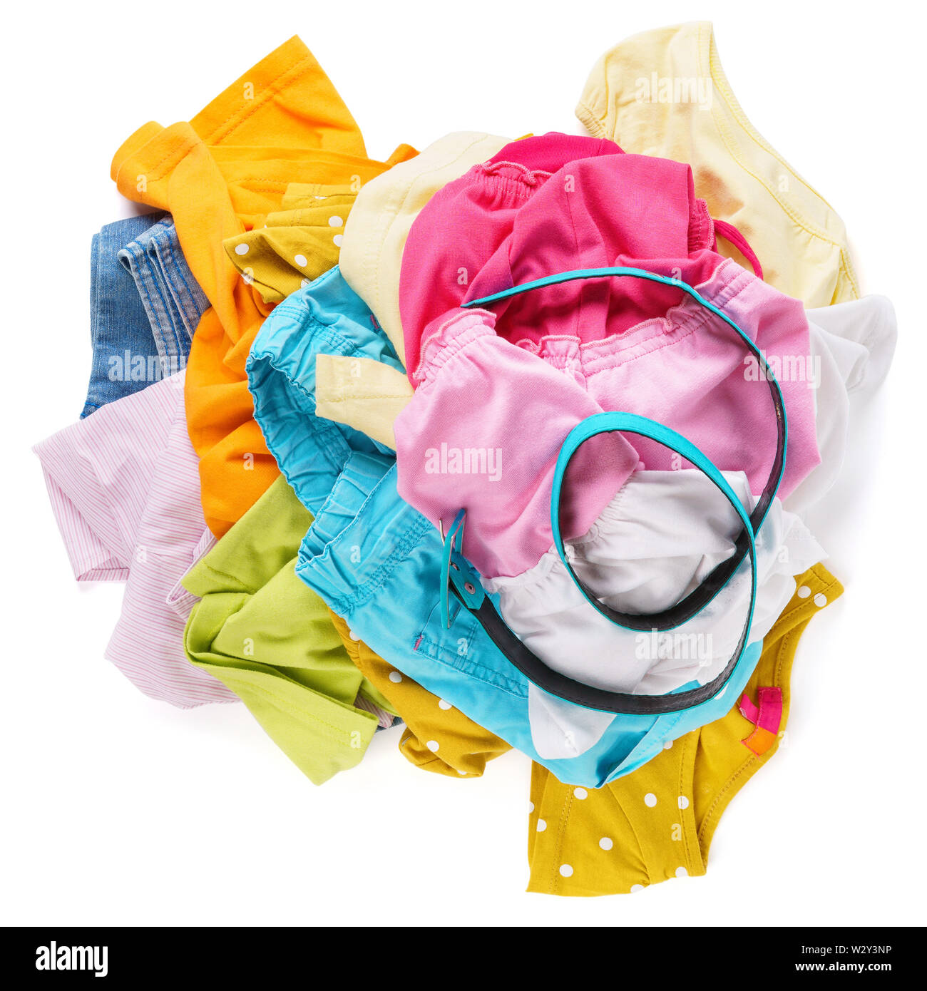 Pile of clothes white background hi-res stock photography and images ...
