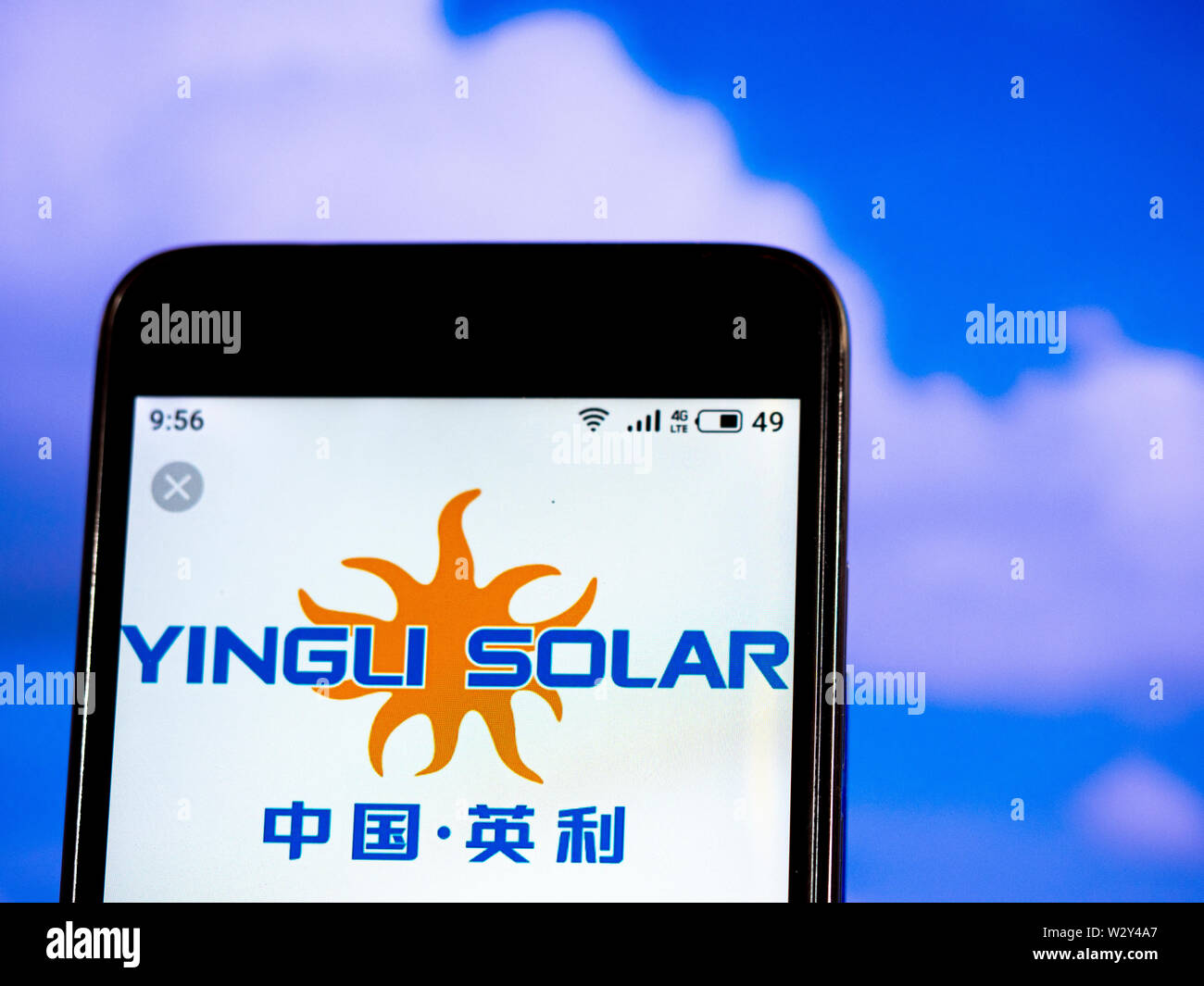 In this photo illustration the Yingli Green Energy Holding Co, LTD logo ...