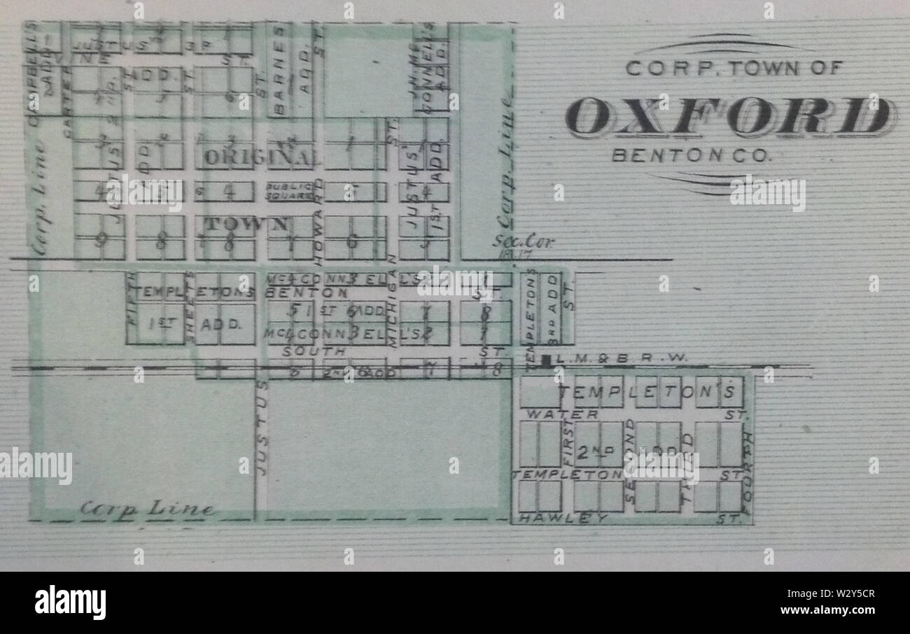Map of oxford indiana hi-res stock photography and images - Alamy