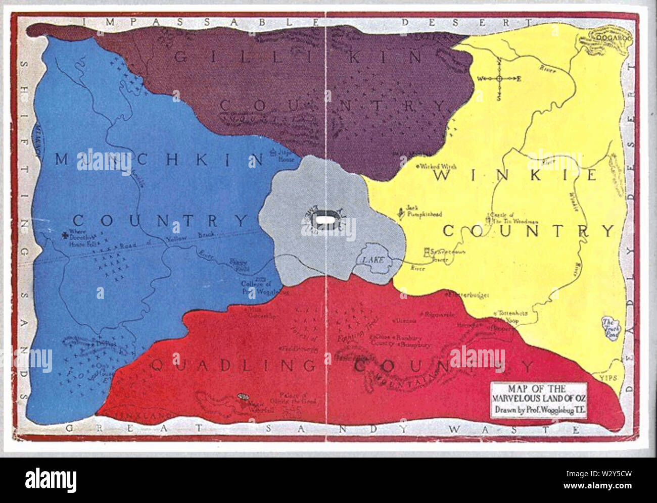 Map of Oz Stock Photo - Alamy