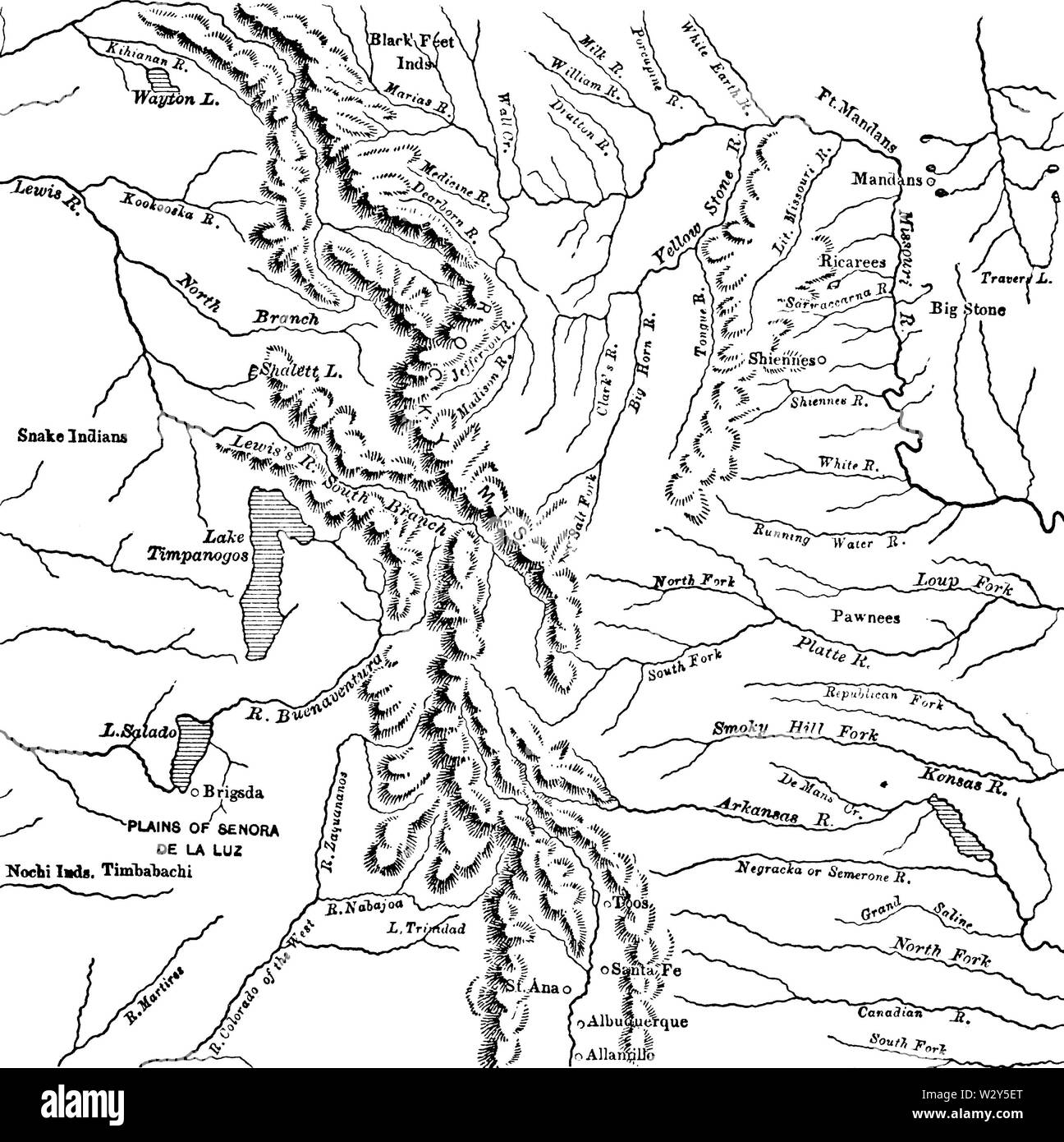 Map of Utah 1826 BHoU-p19 Stock Photo - Alamy