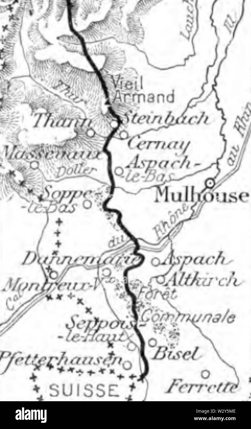 Map of the Sundgau 1914-1918 Stock Photo - Alamy