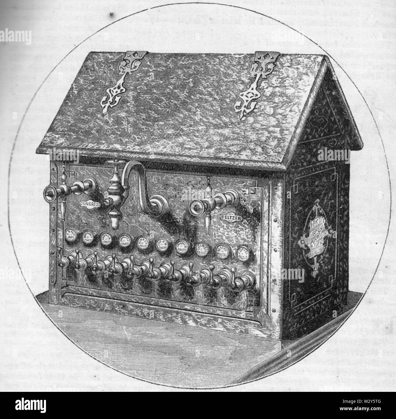Marble Draught Stand (Harper's engraving Stock Photo - Alamy