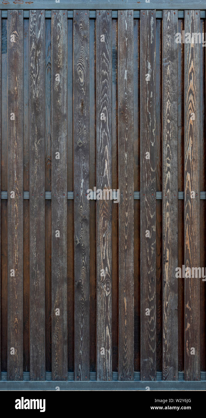Dark wood planks of fence texture Stock Photo - Alamy