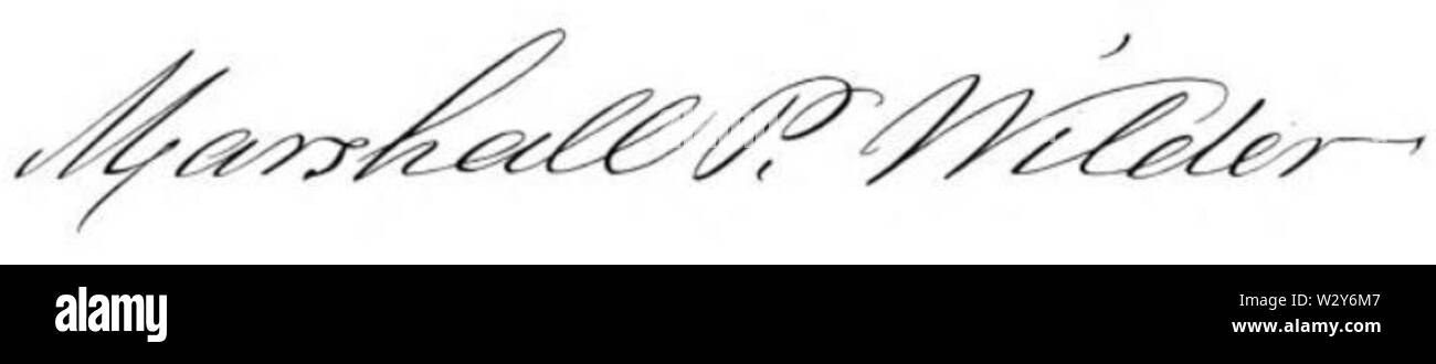 Marshall Pinckney Wilder (politician) signature Stock Photo - Alamy