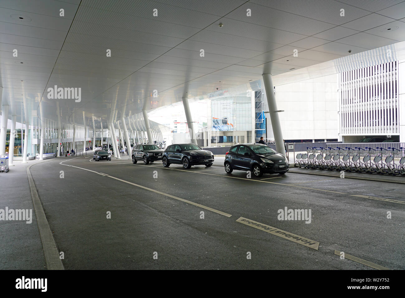 ZURICH, SWITZERLAND -19 MAY 2019- View of the Flughafen Zurich airport ...
