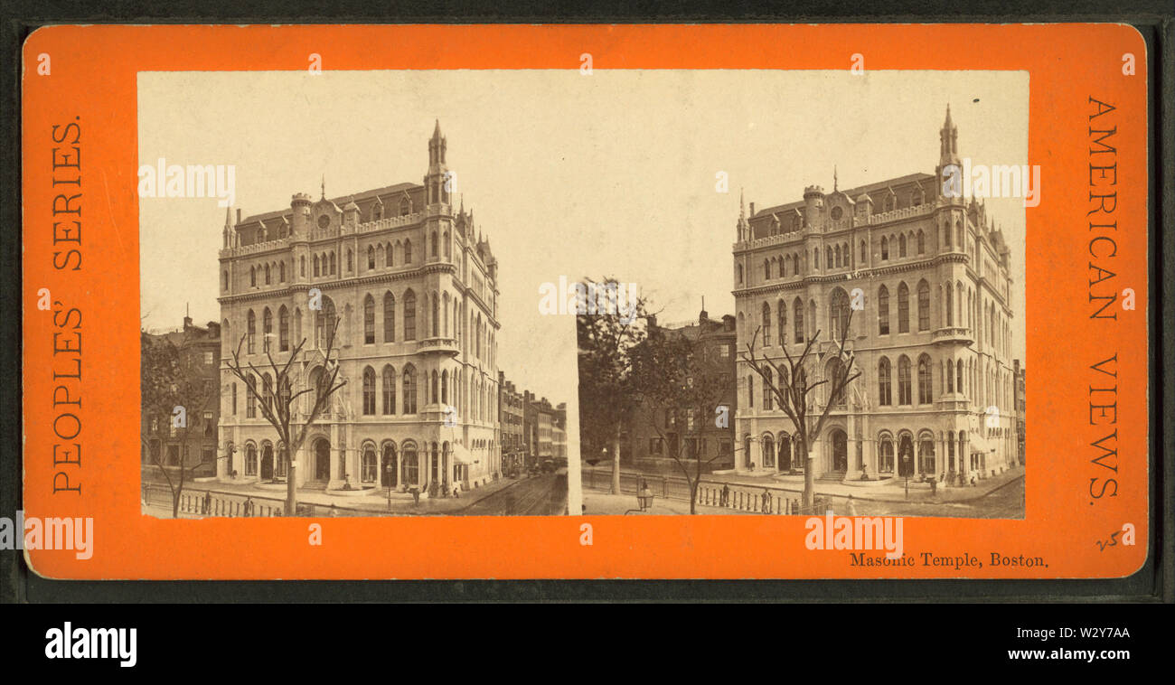 Masonic Temple, Boston, from Robert N Dennis collection of stereoscopic ...