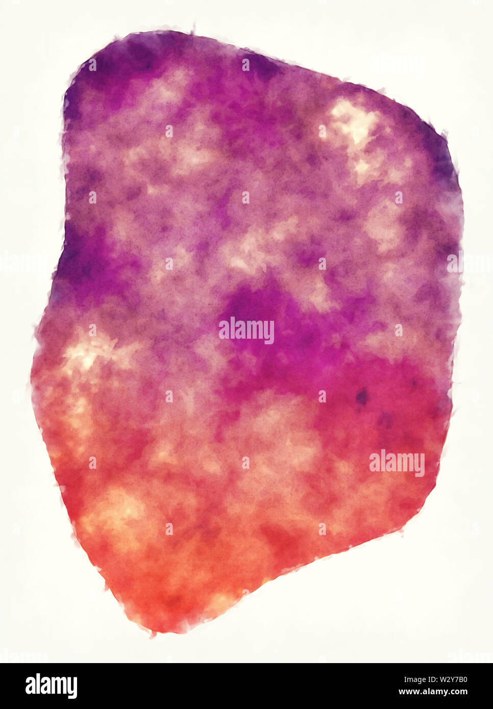 Mitiaro district watercolor map of Cook Islands Stock Photo - Alamy