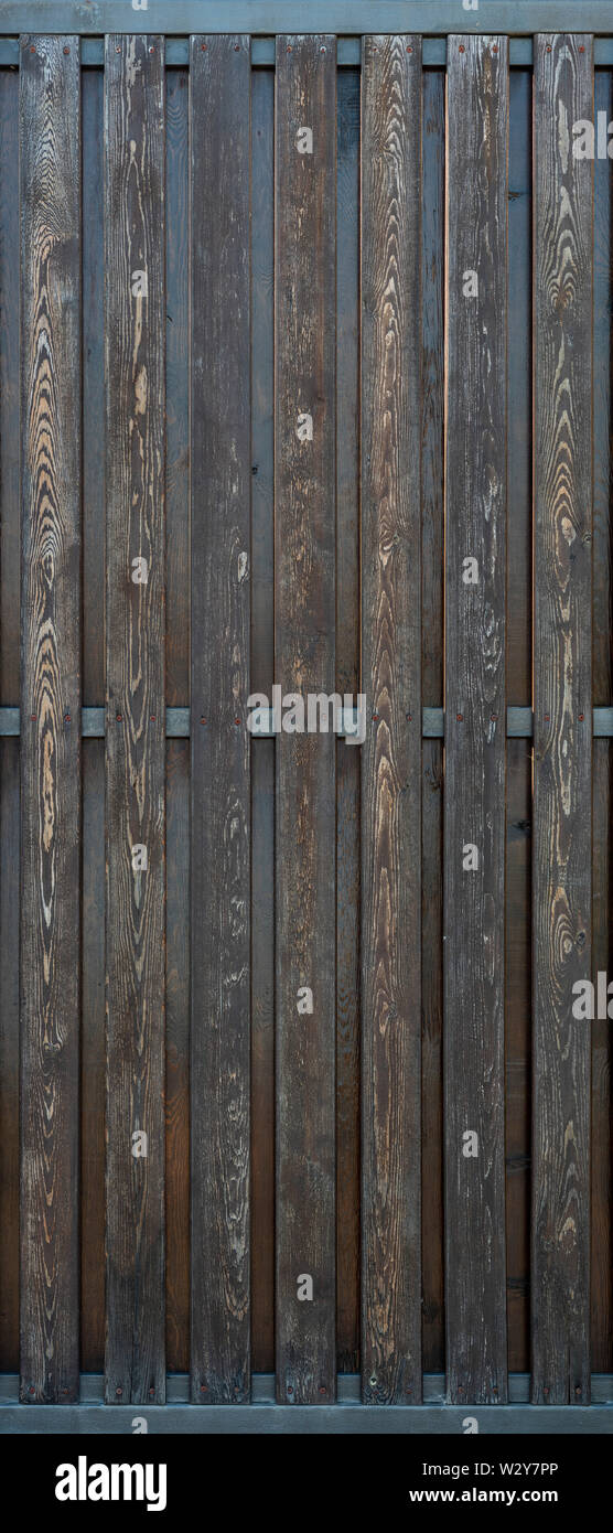 Dark wood planks of fence texture Stock Photo - Alamy