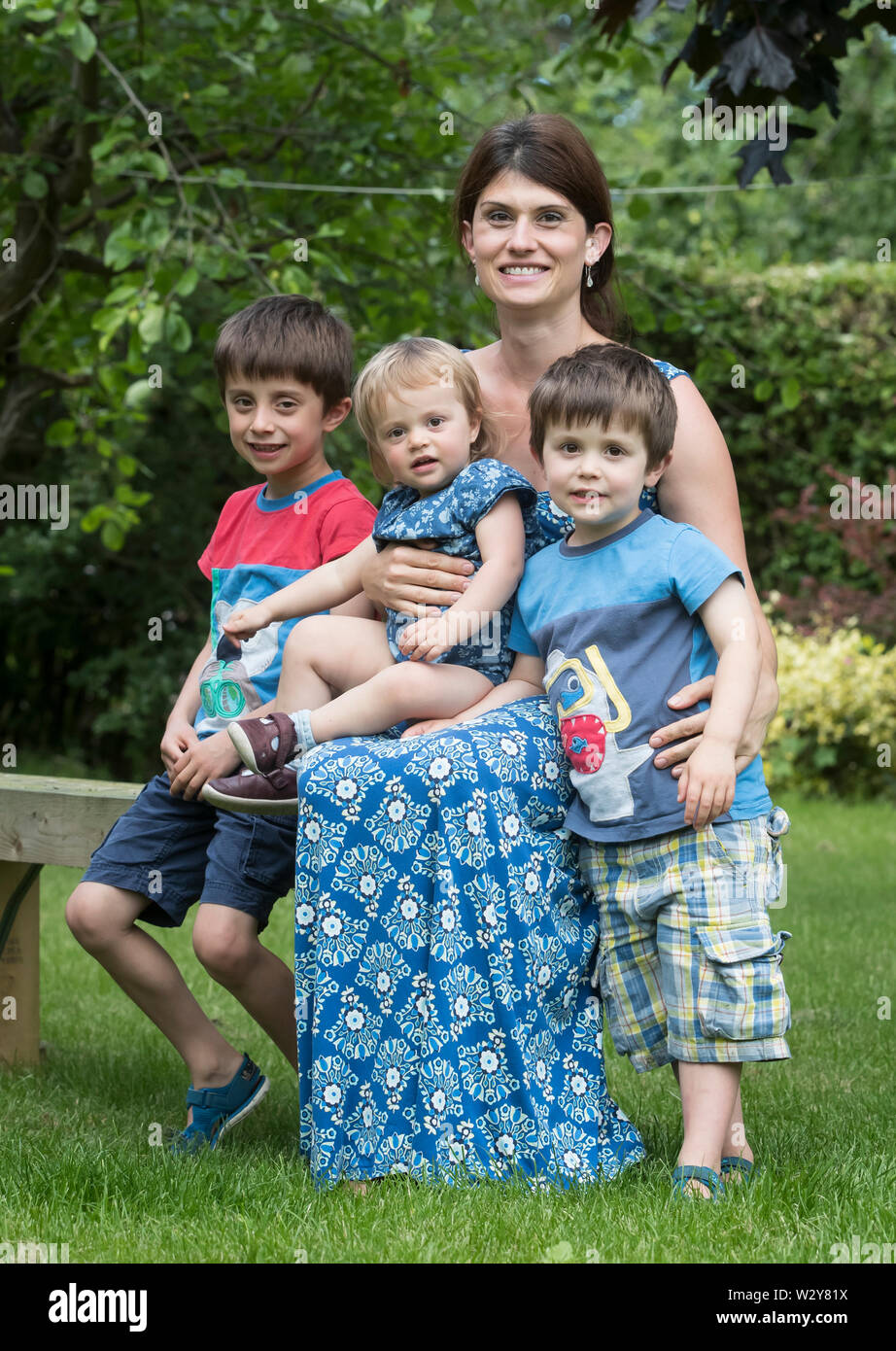 Sam Tuckett (right), three, who was seriously injured during a fall in ...