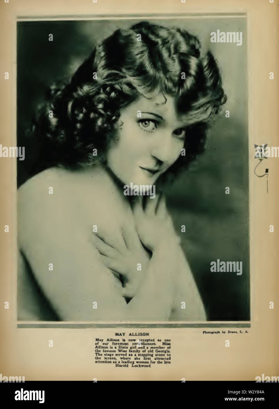 May Allison 1 Motion Picture Classic 1920 Stock Photo - Alamy