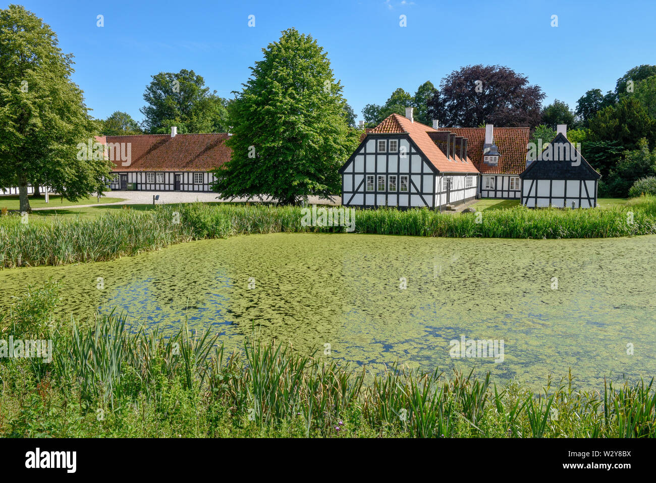 Traditional rural farm on the countryside in Denmark Stock Photo - Alamy