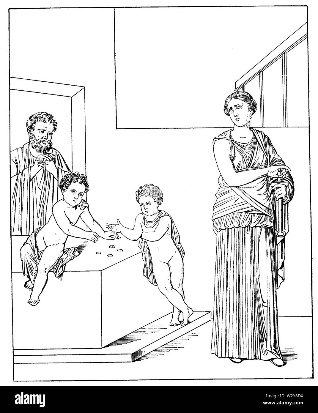 Medea Debating the Death of Her Children 1907 BW Stock Photo - Alamy