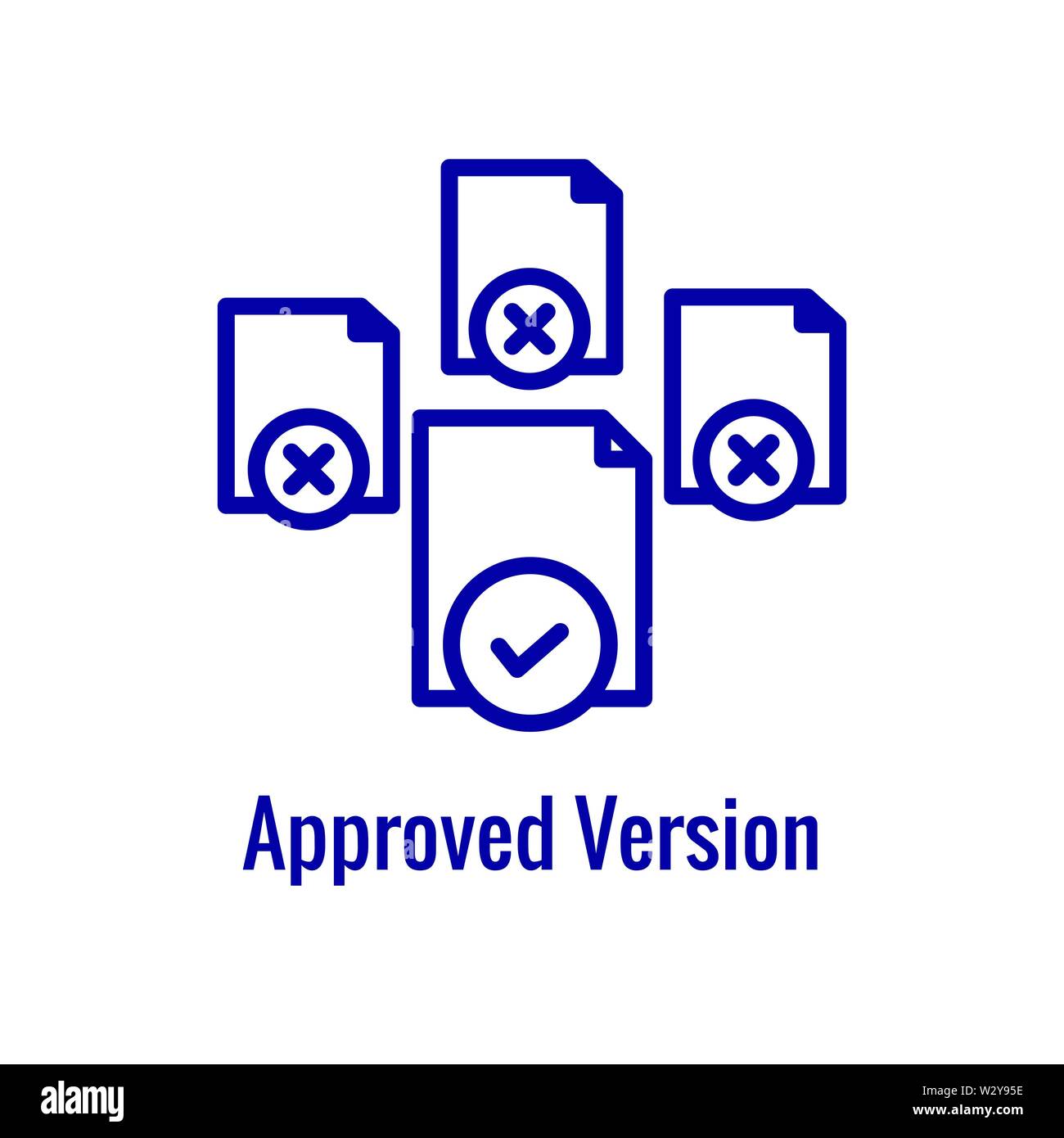 Approval & Signature Icon with approved imagery - to show someone's ...