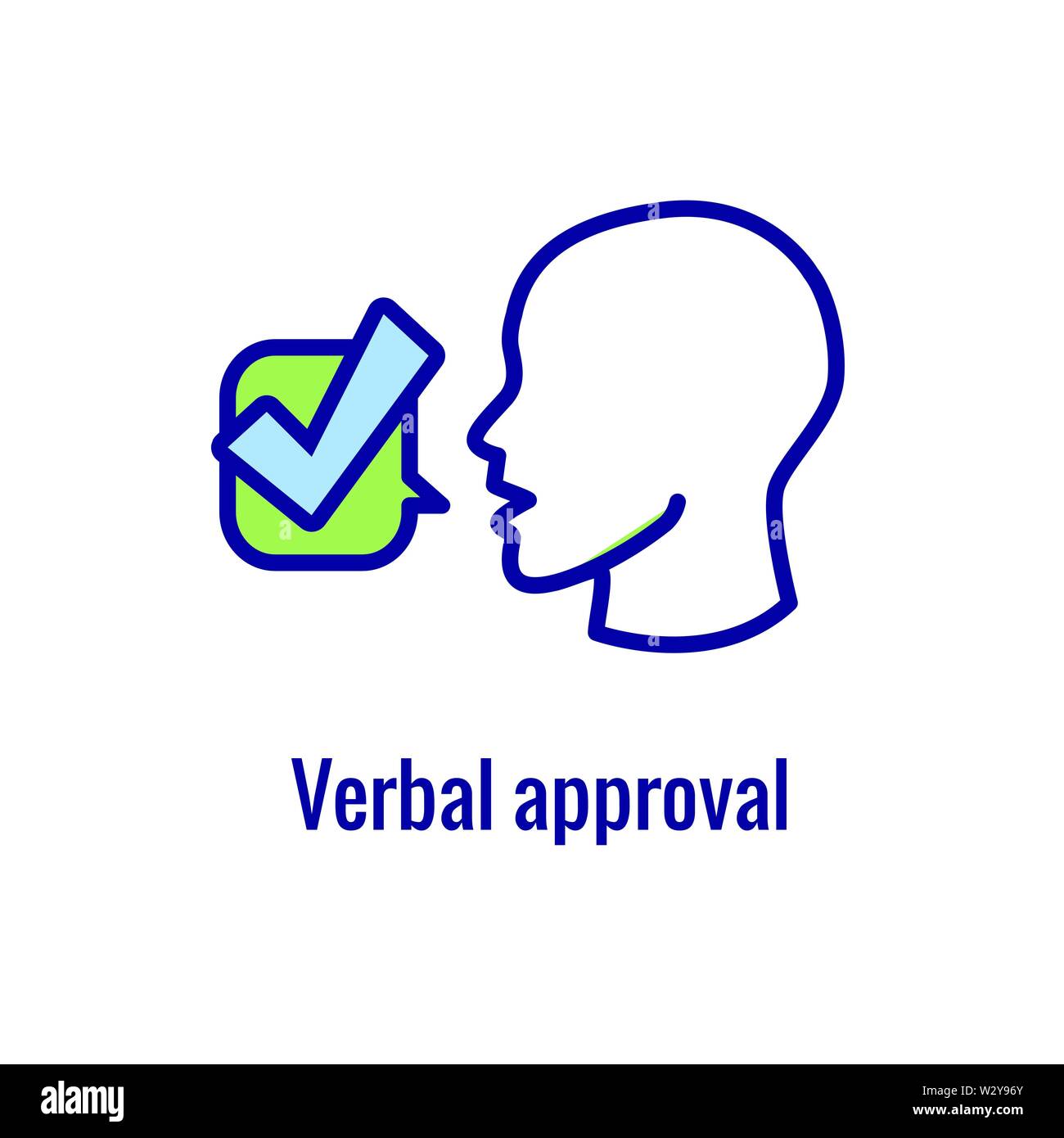 Approval & Signature Icon with approved imagery - to show someone's ...