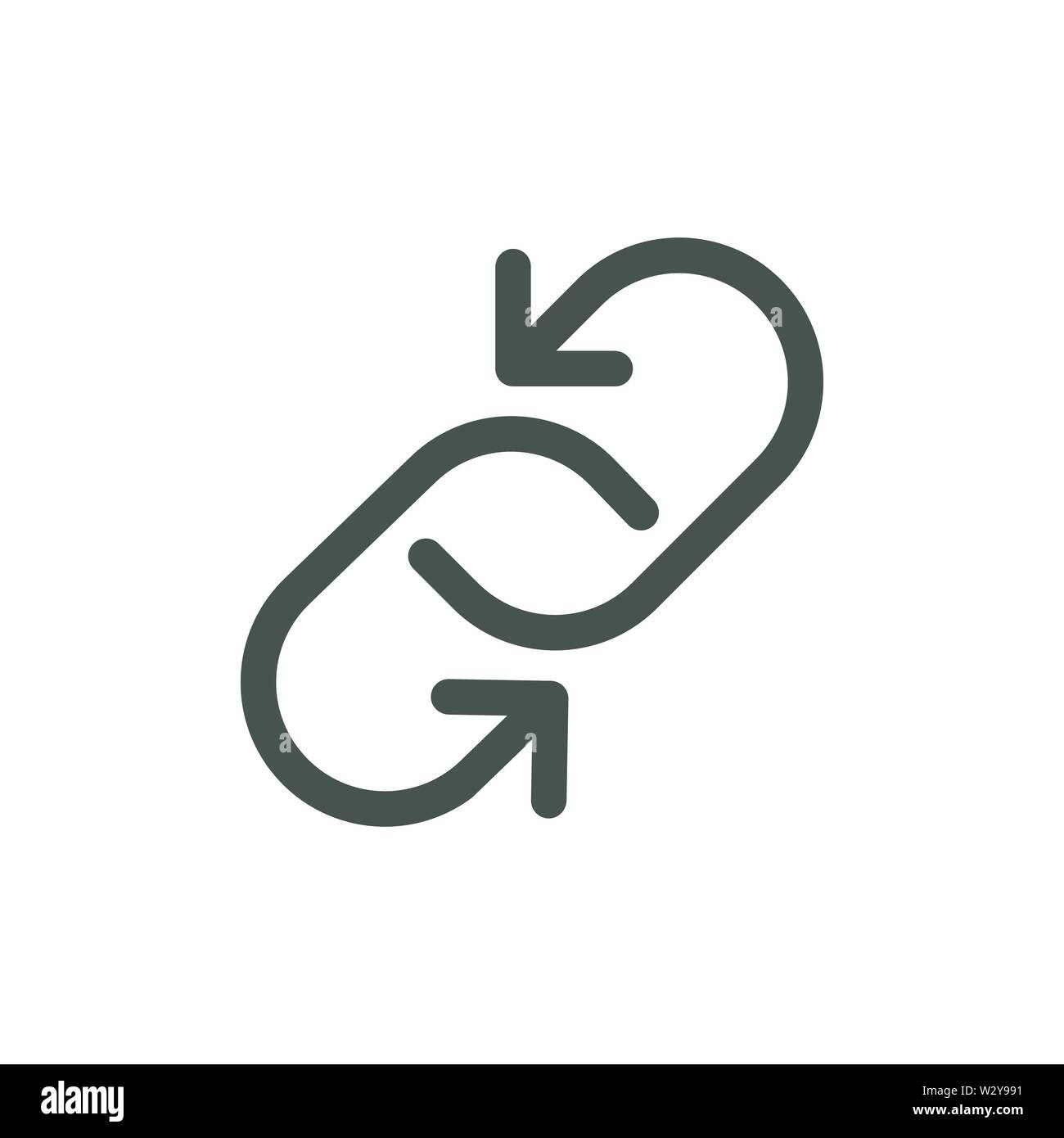 Website Link & Connectedness Icon with Chain Link Stock Vector Image ...