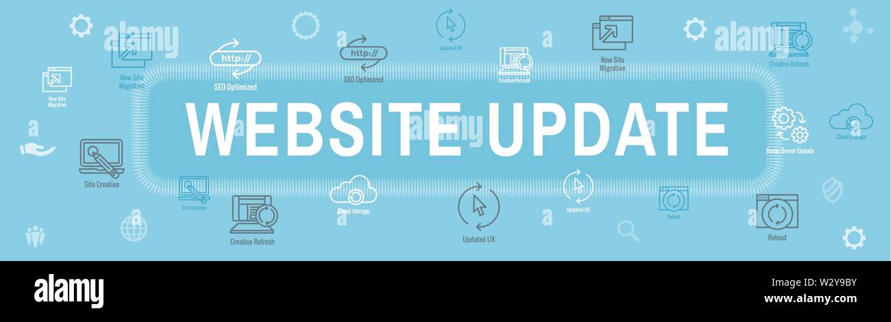 Website Update Icon Set & Web Header Banner Stock Vector Image & Art ...