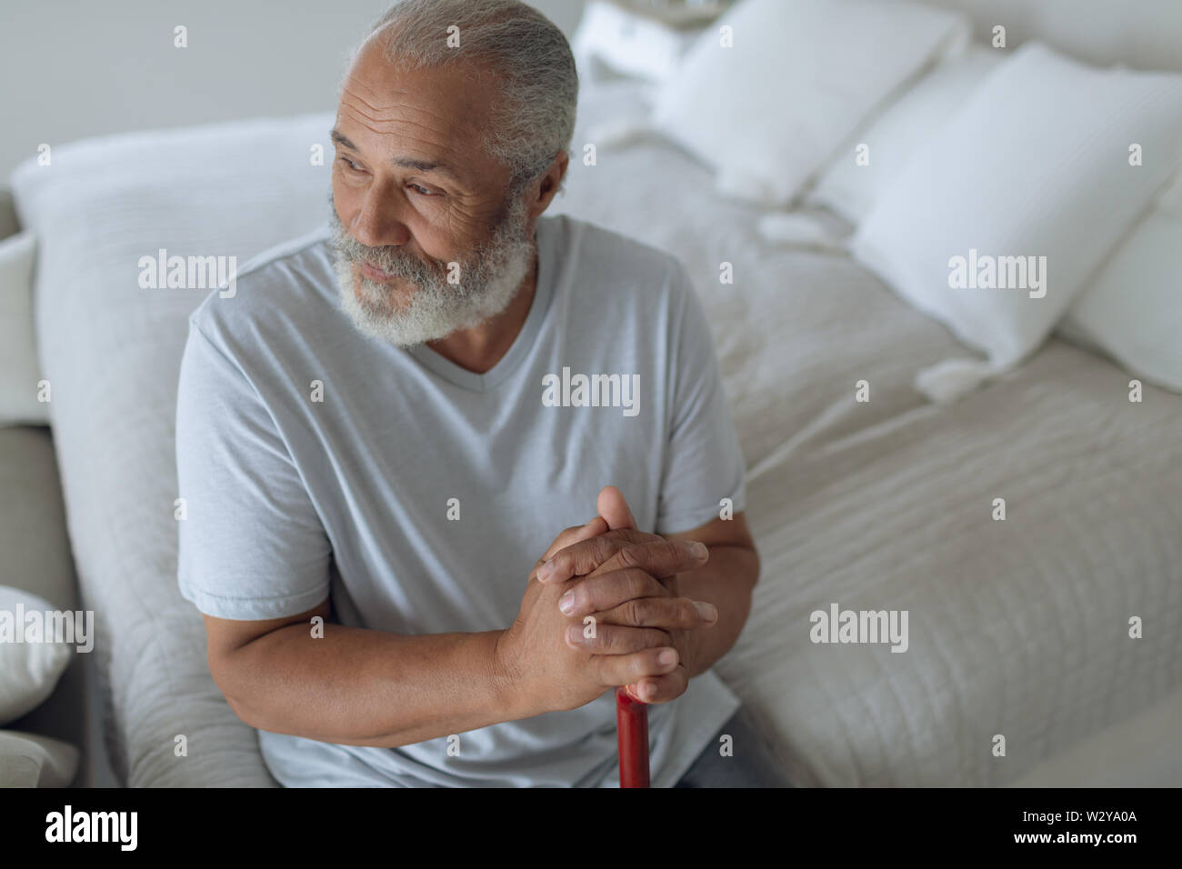 Man holding stick hi-res stock photography and images - Alamy