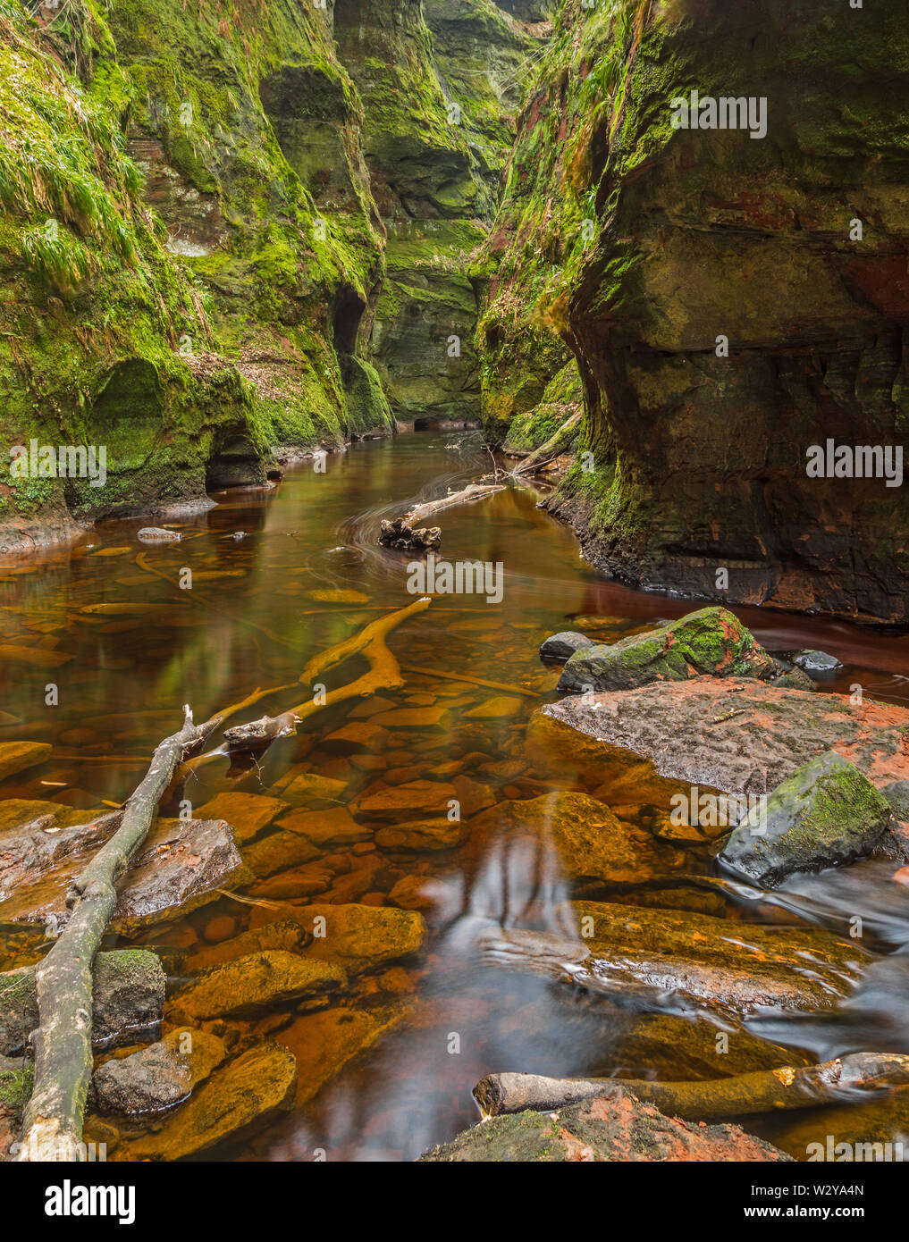 The Devil's Pulpit - Finnich Glen Stock Photo - Alamy