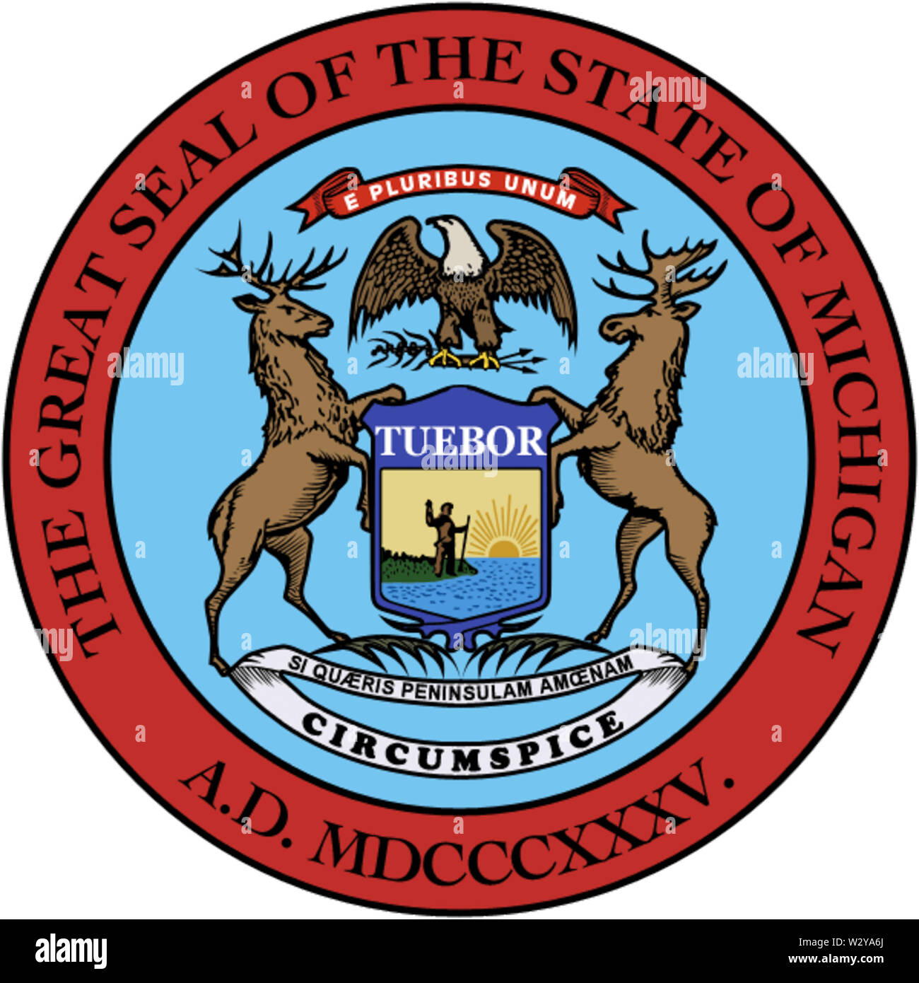 Michigan state seal Stock Photo - Alamy