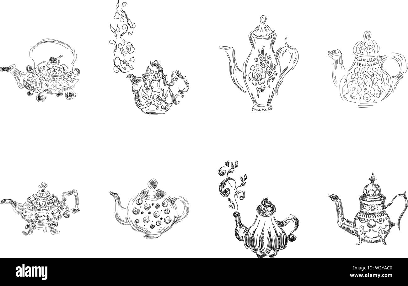 English tea drawing hi-res stock photography and images - Alamy