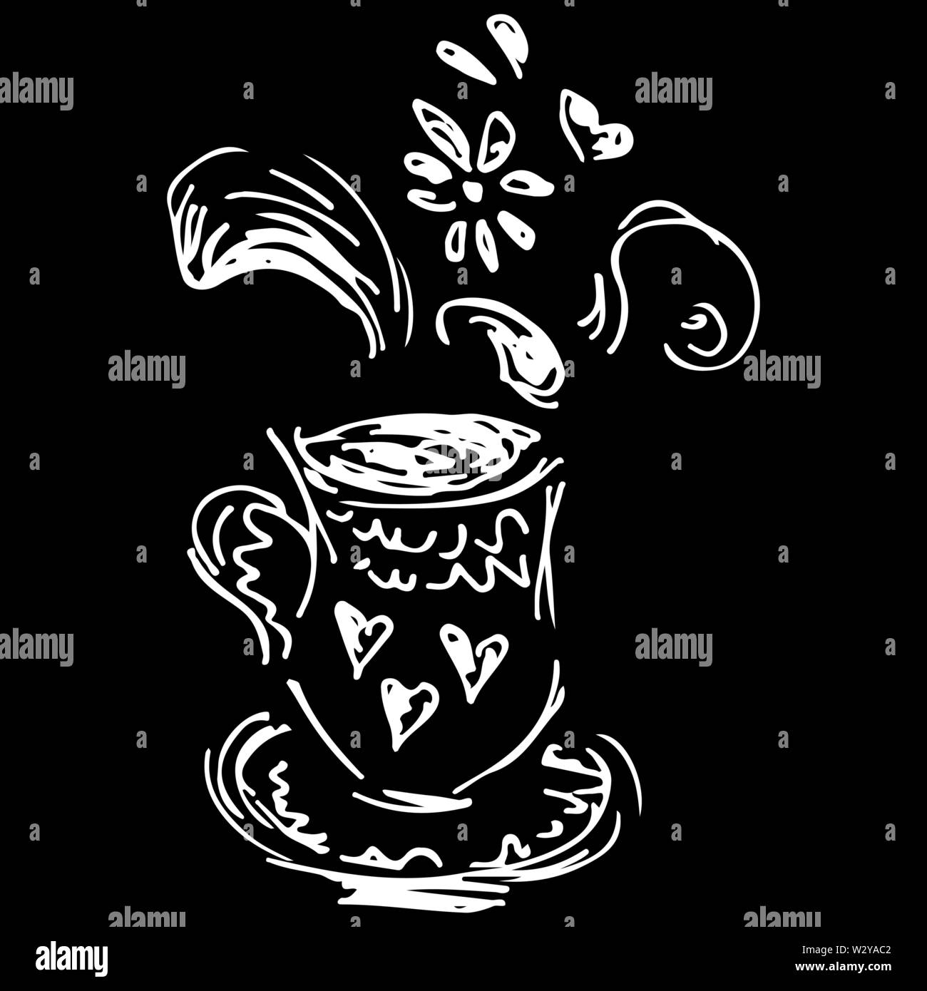 Coffee splash hand Black and White Stock Photos & Images - Alamy