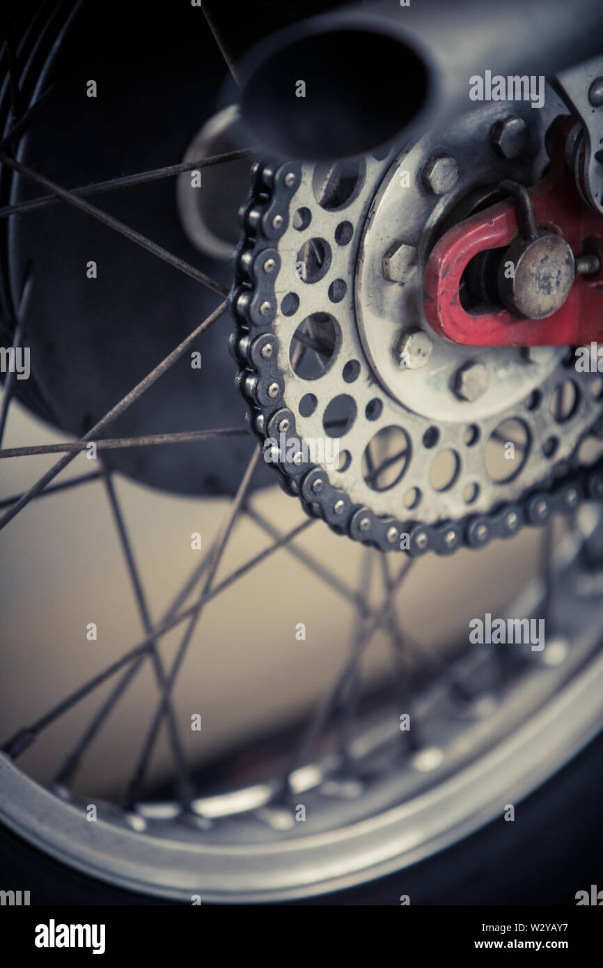 Close up shot of a motorcycle chain Stock Photo - Alamy