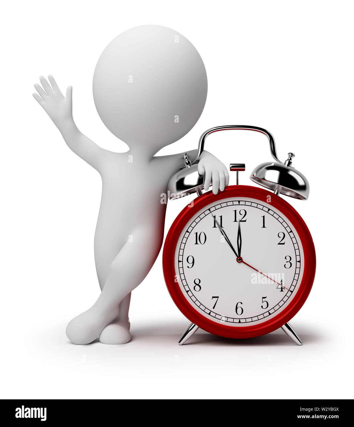 3d small people clock Cut Out Stock Images & Pictures - Alamy