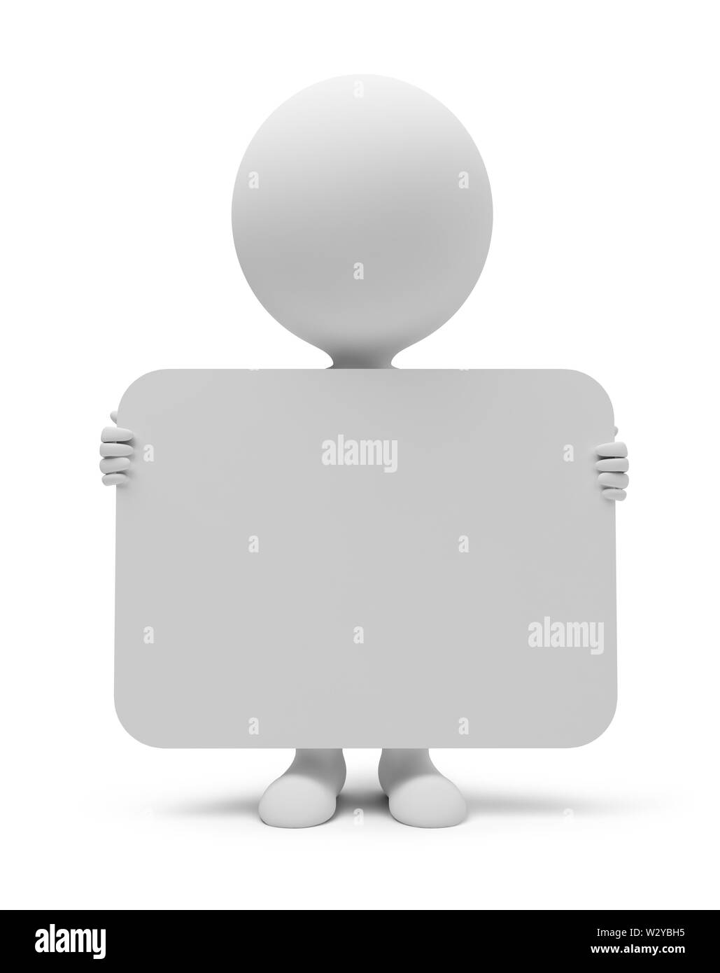 3d white people sign board hi-res stock photography and images - Alamy