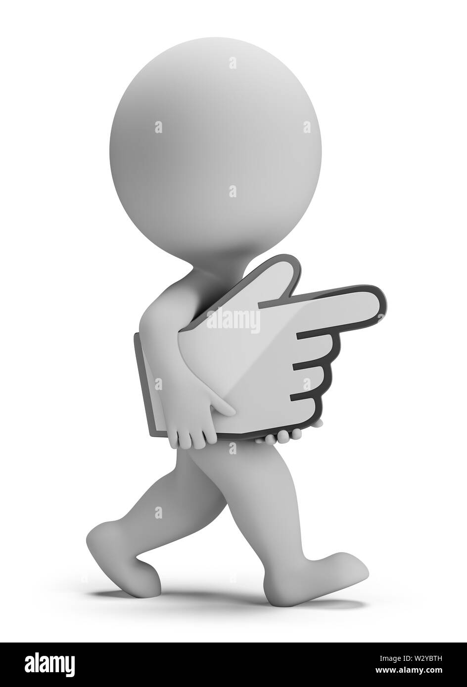 3d small person. 3d image. White background Stock Photo - Alamy