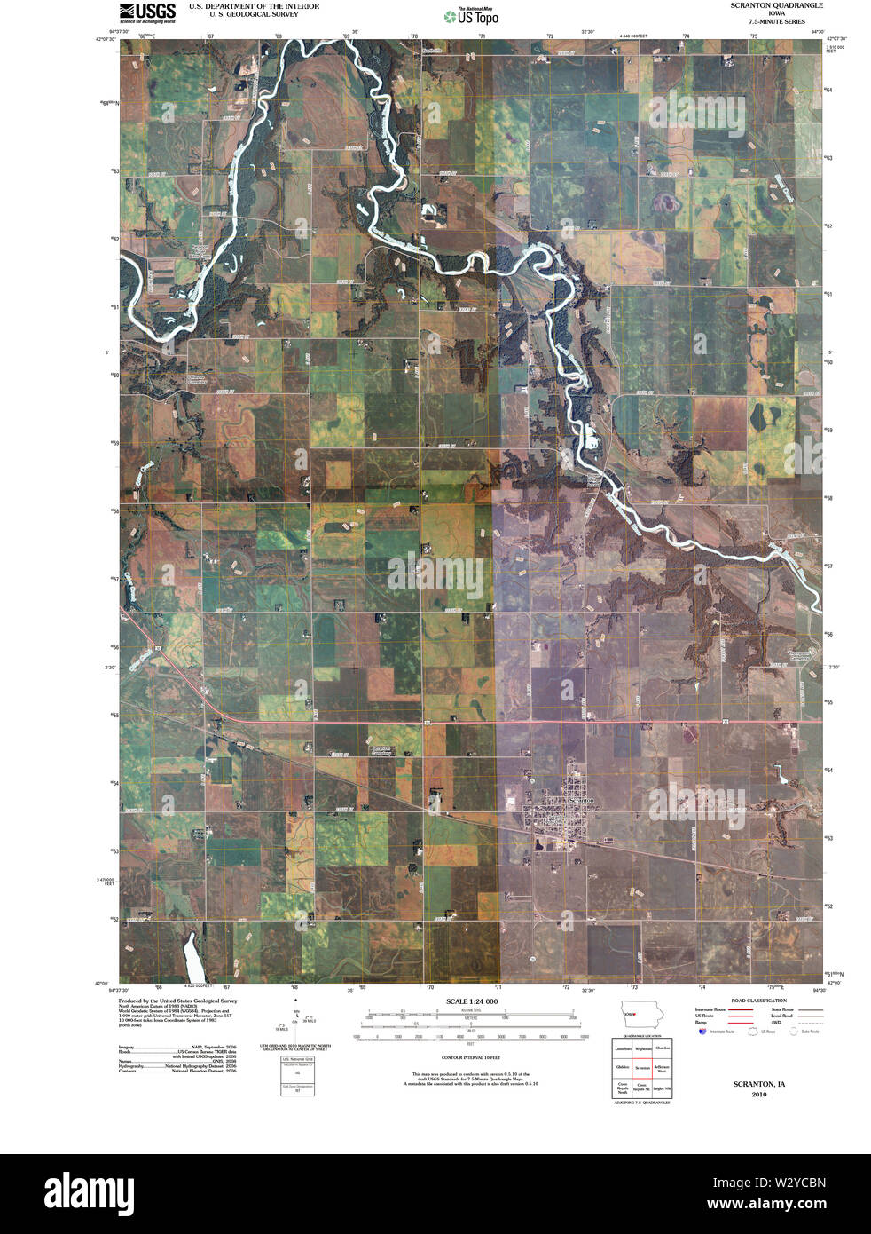 Scranton iowa map hi-res stock photography and images - Alamy