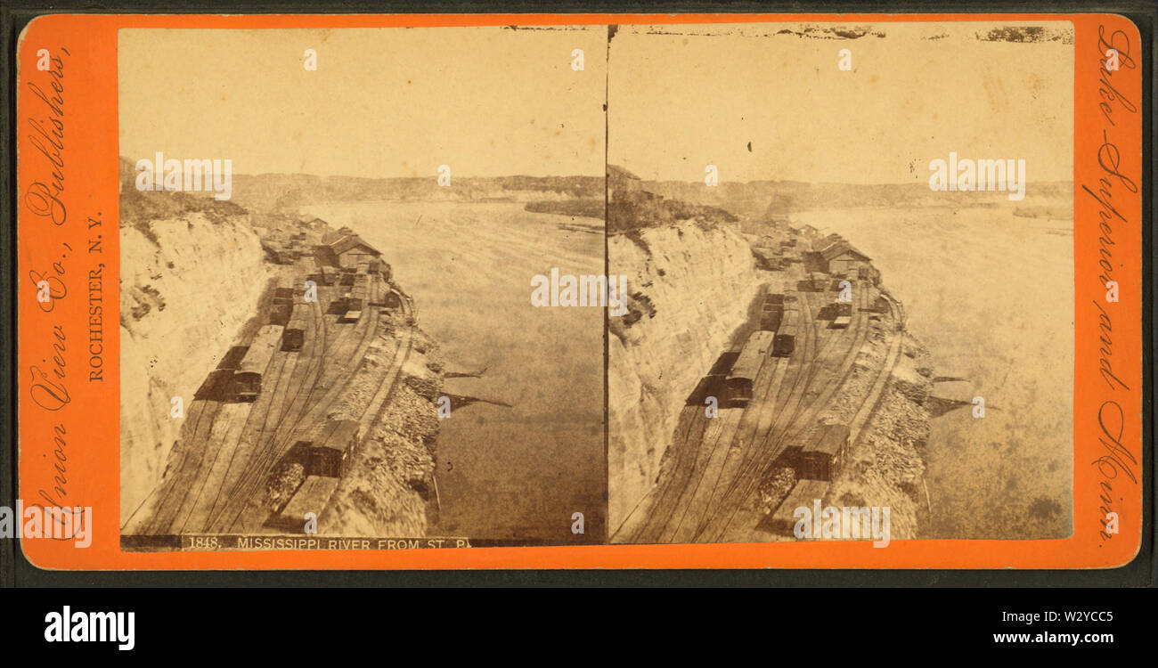 Mississippi river from St Paul, by Union View Co Stock Photo - Alamy