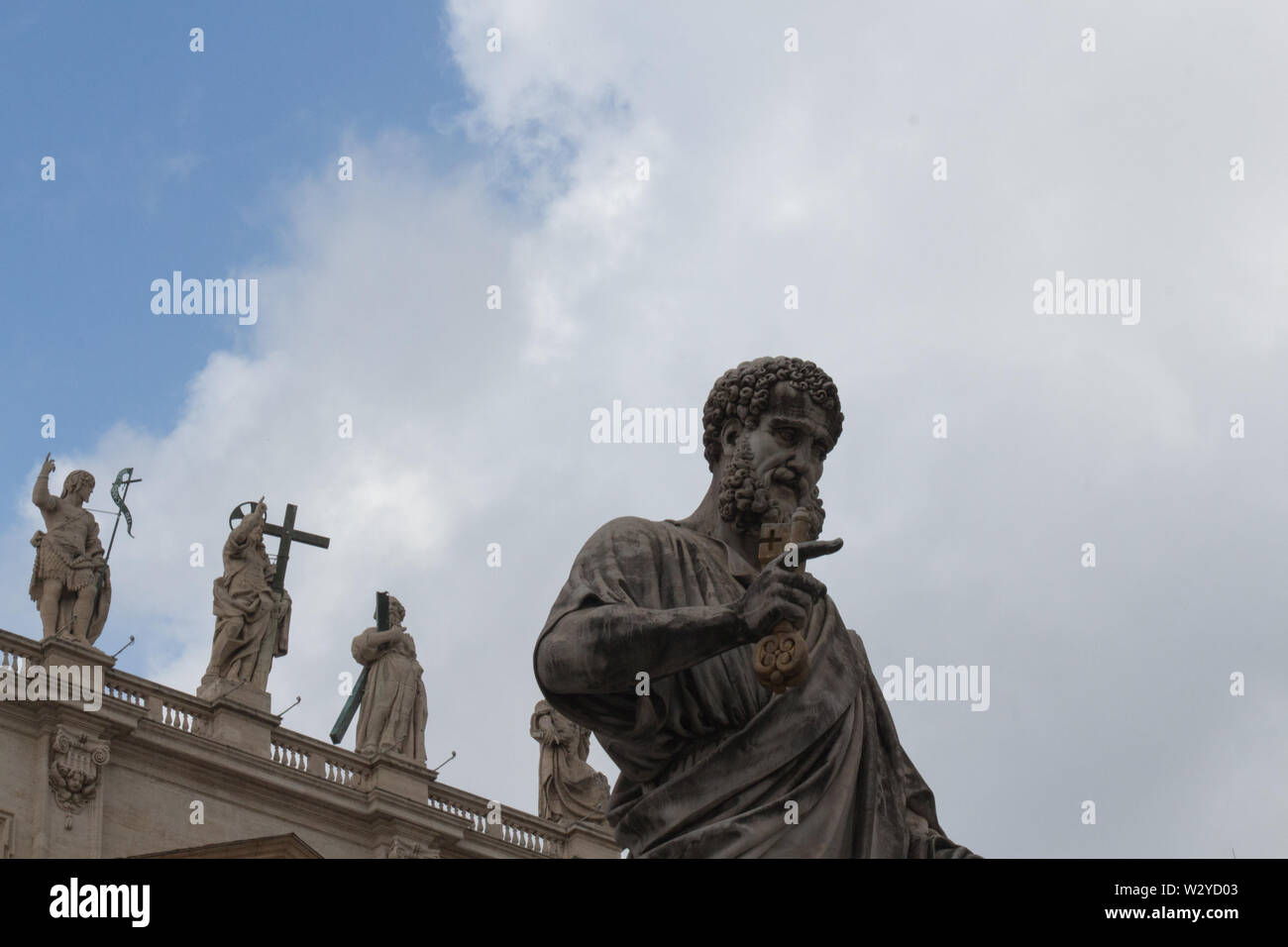 Italy, Vatican city - April 18 2017: the close up view of Saint Peter ...