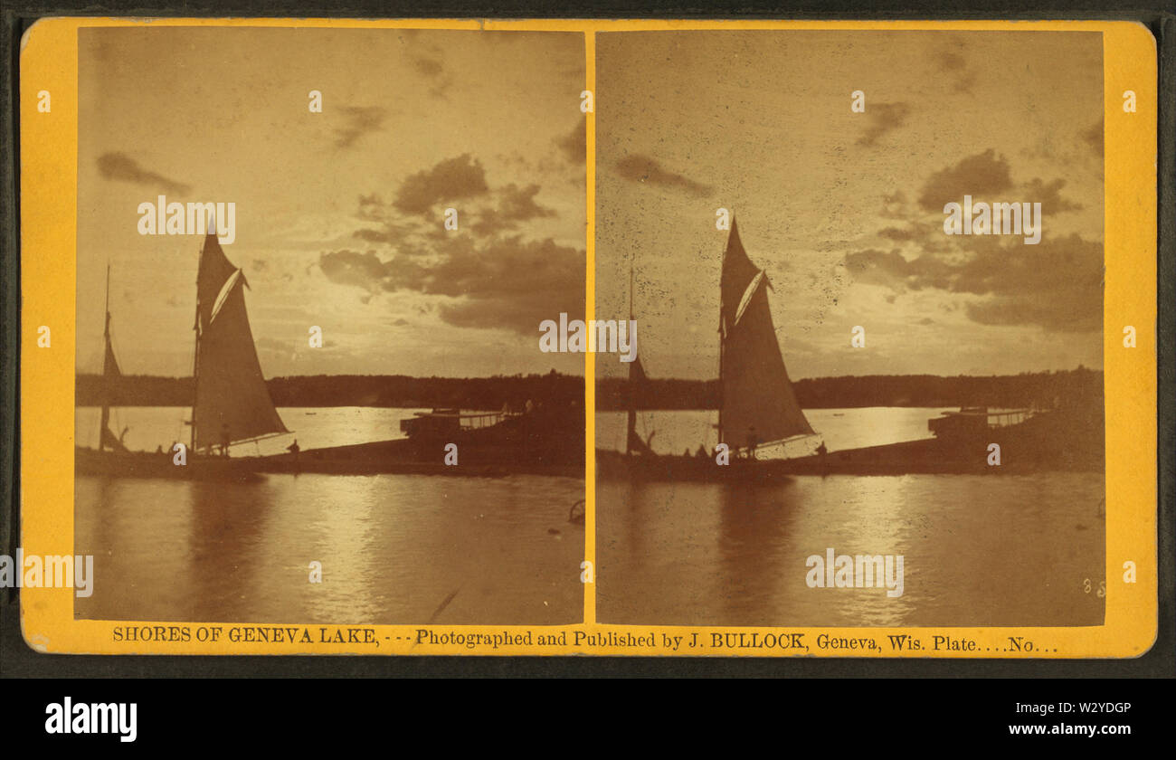 Moonlight on the Lake, by J Bullock Stock Photo - Alamy