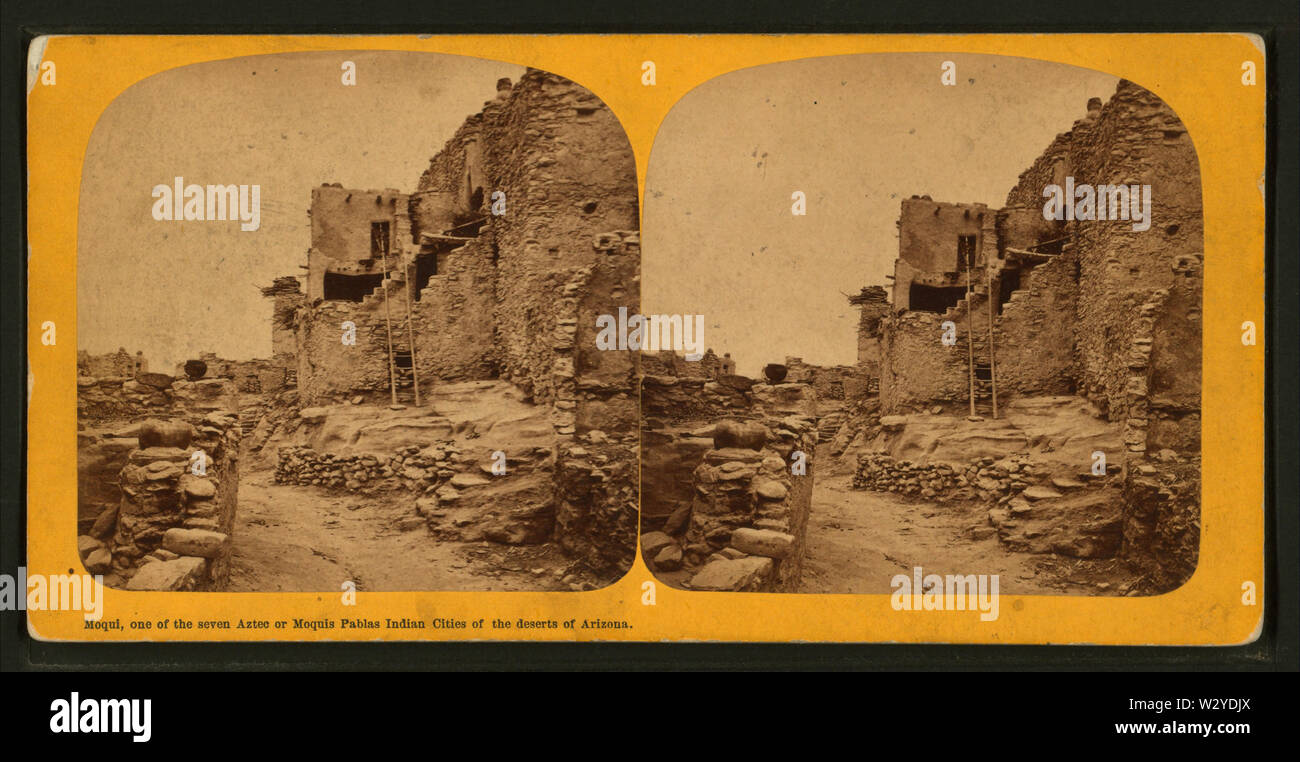 Moqui, one of the seven Aztec or Moquis Pablas (Pueblo) Indian cities ...