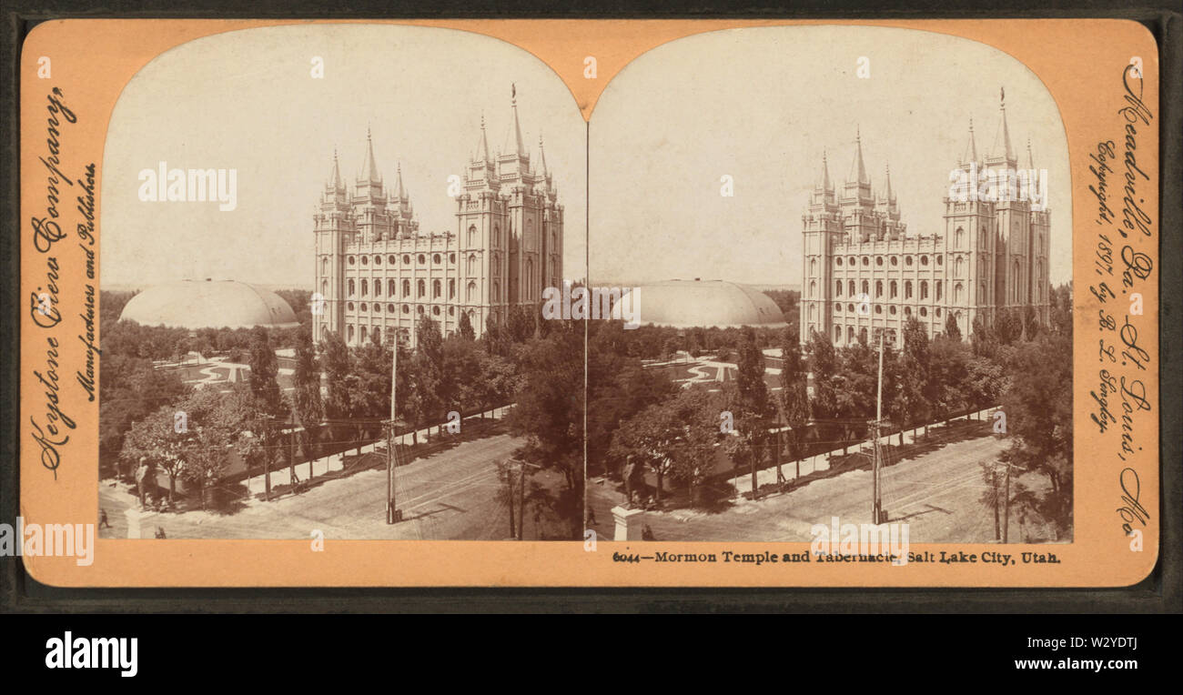 Mormon Temple and Tabernacle, Salt Lake City, Utah, from Robert N ...