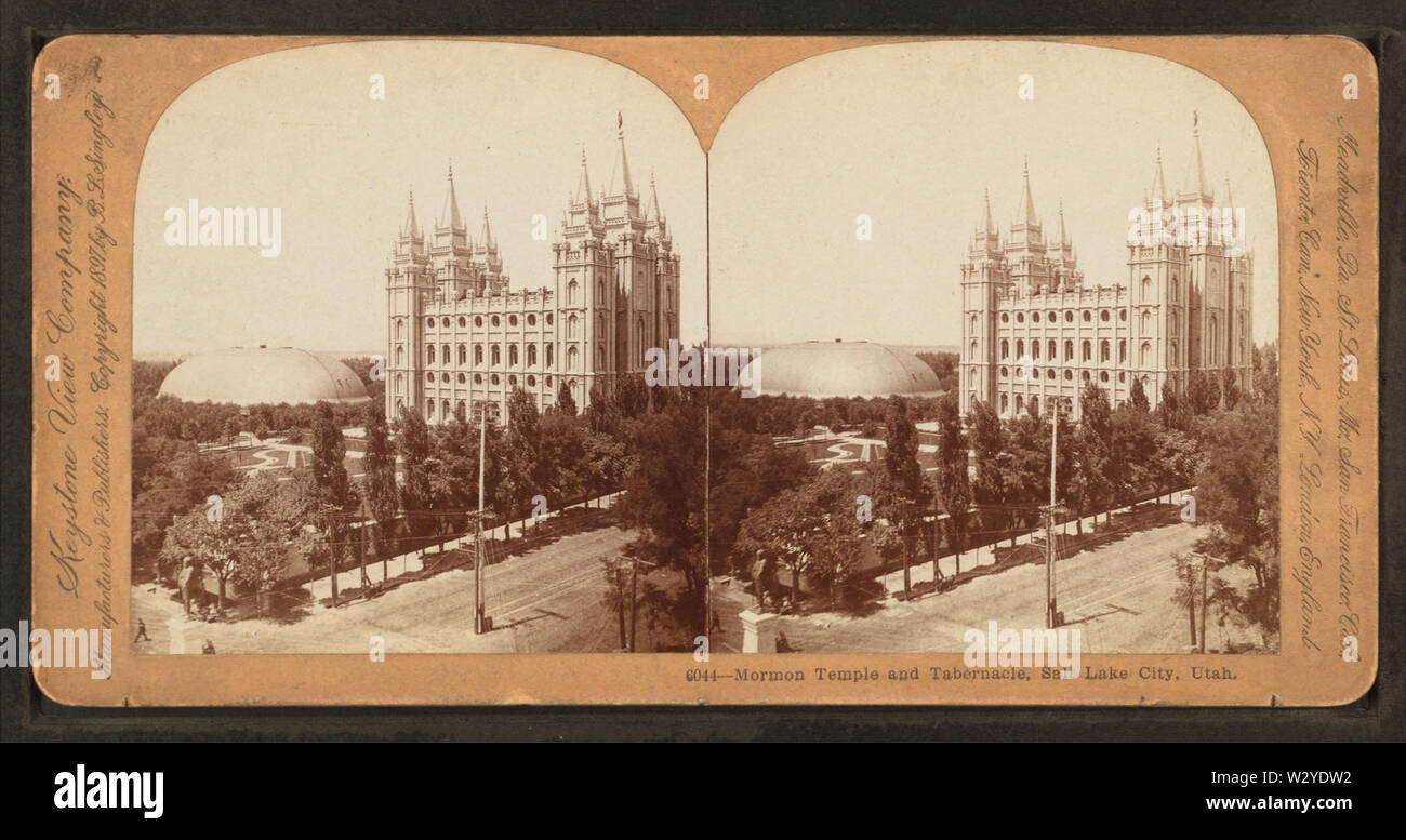 Mormon Temple and Tabernacle, Salt Lake City, Utah, from Robert N ...