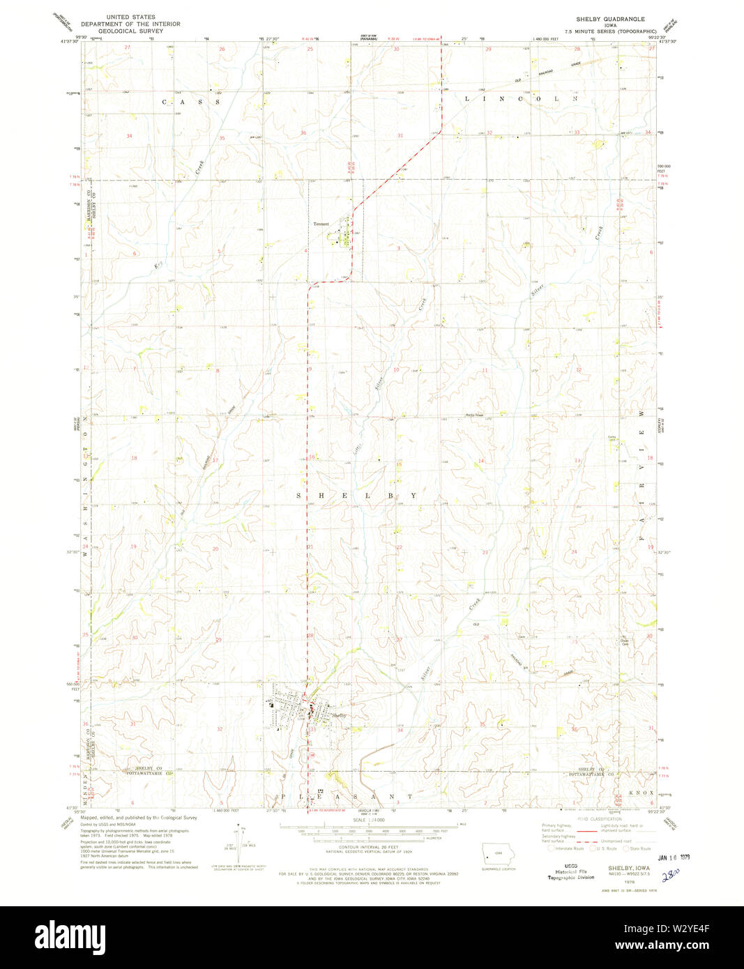 Shelby iowa map hi-res stock photography and images - Alamy