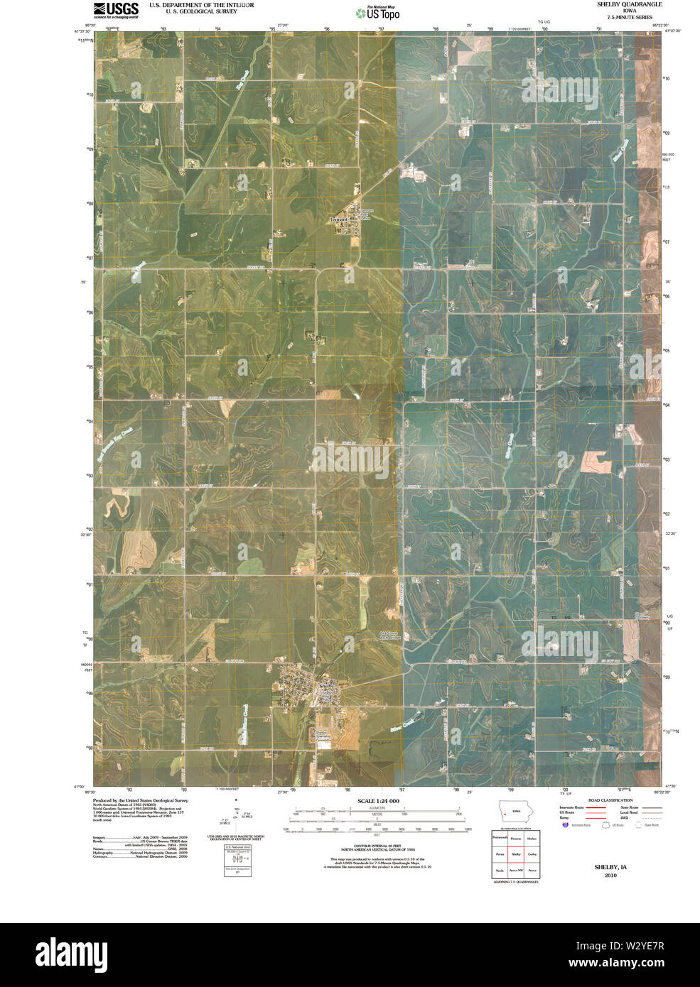 Shelby iowa map hi-res stock photography and images - Alamy