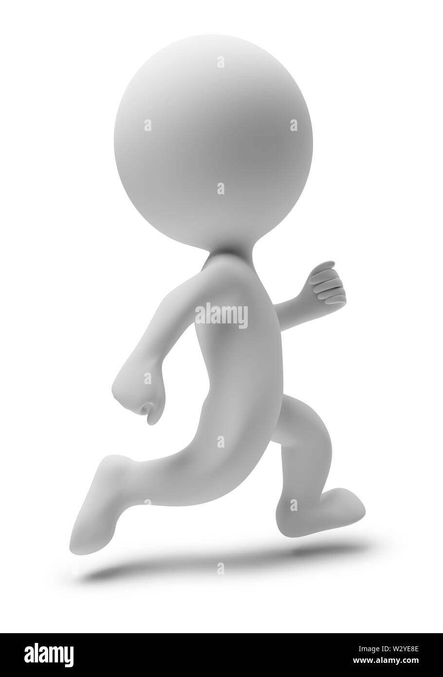 3d small people running. 3d image. Isolated white background Stock ...