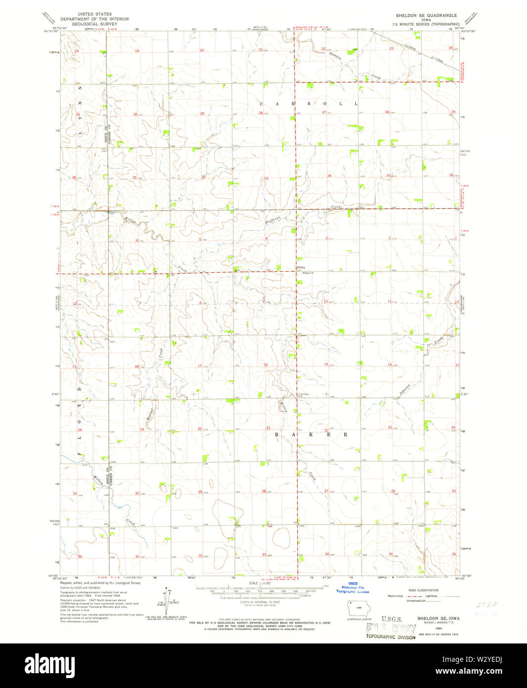 Sheldon iowa map hi-res stock photography and images - Alamy