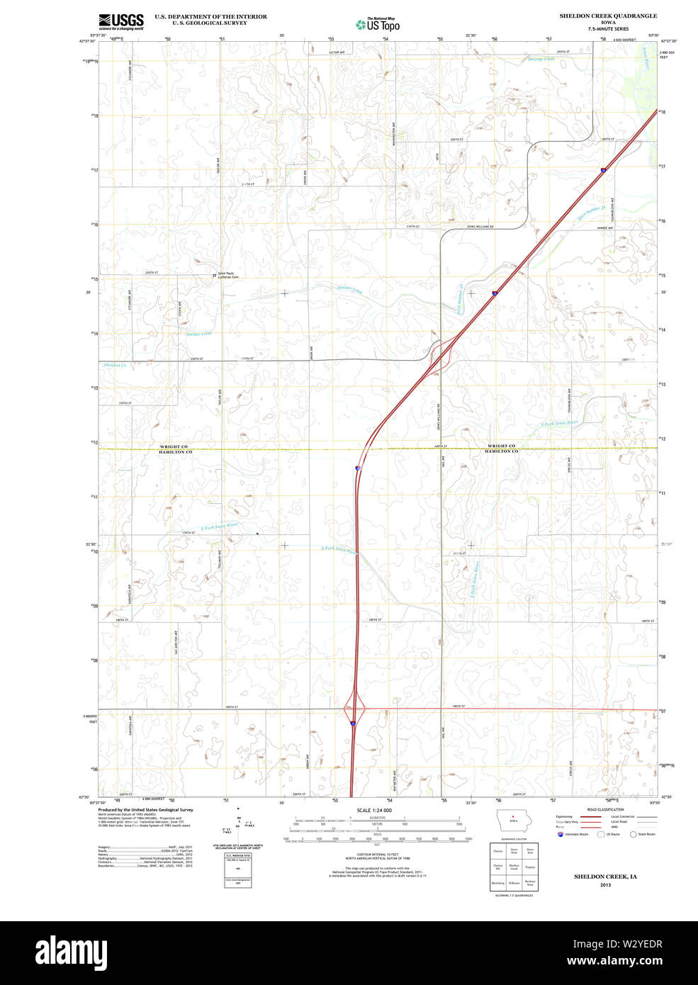 Sheldon iowa map hi-res stock photography and images - Alamy