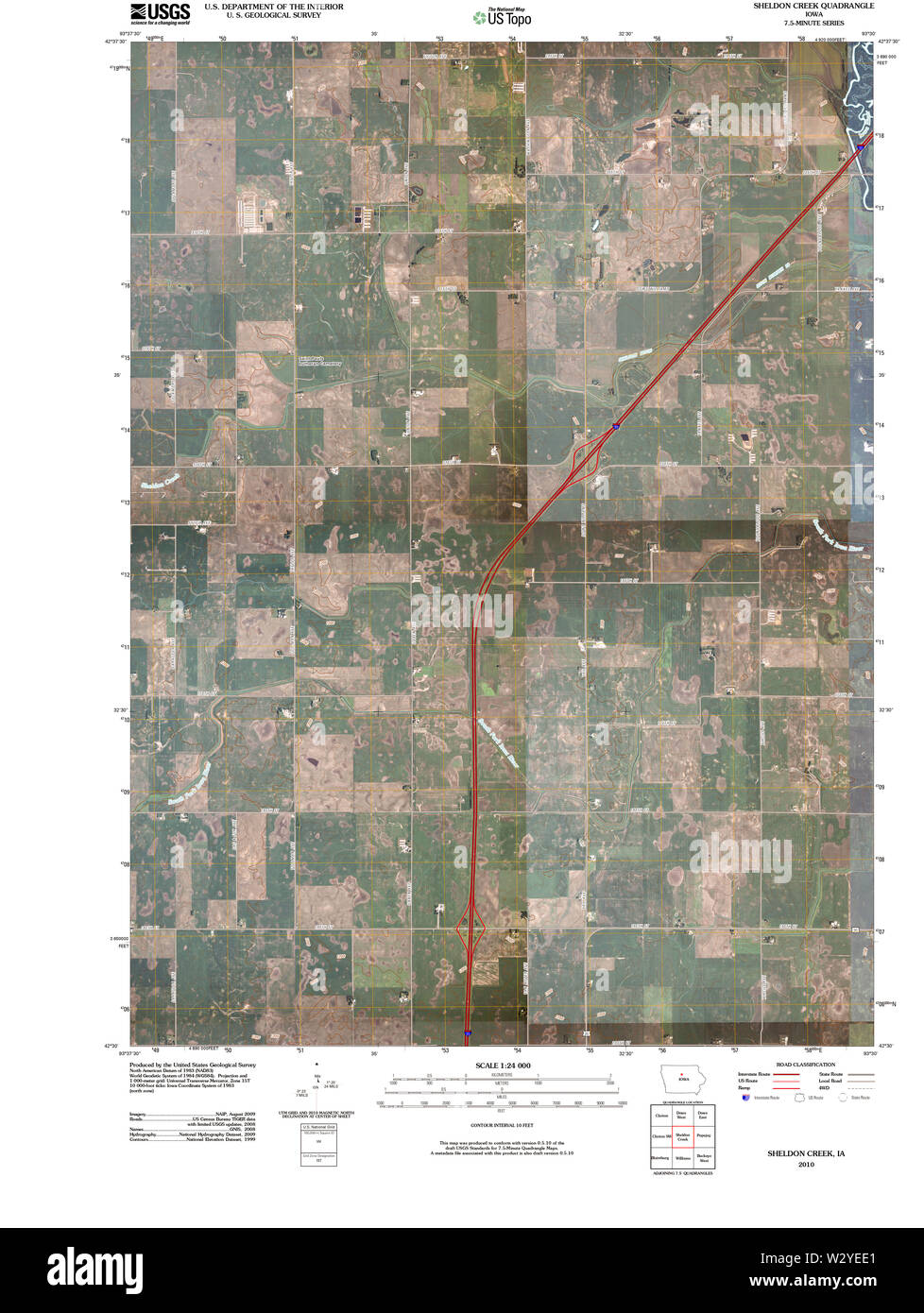 Sheldon iowa map hi-res stock photography and images - Alamy