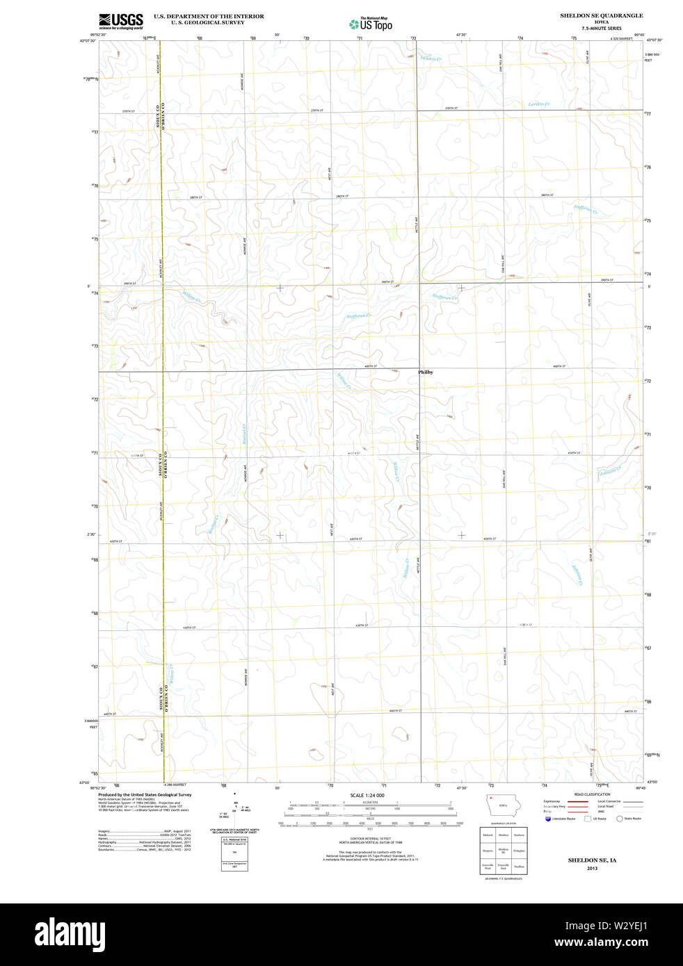 Sheldon iowa map hi-res stock photography and images - Alamy