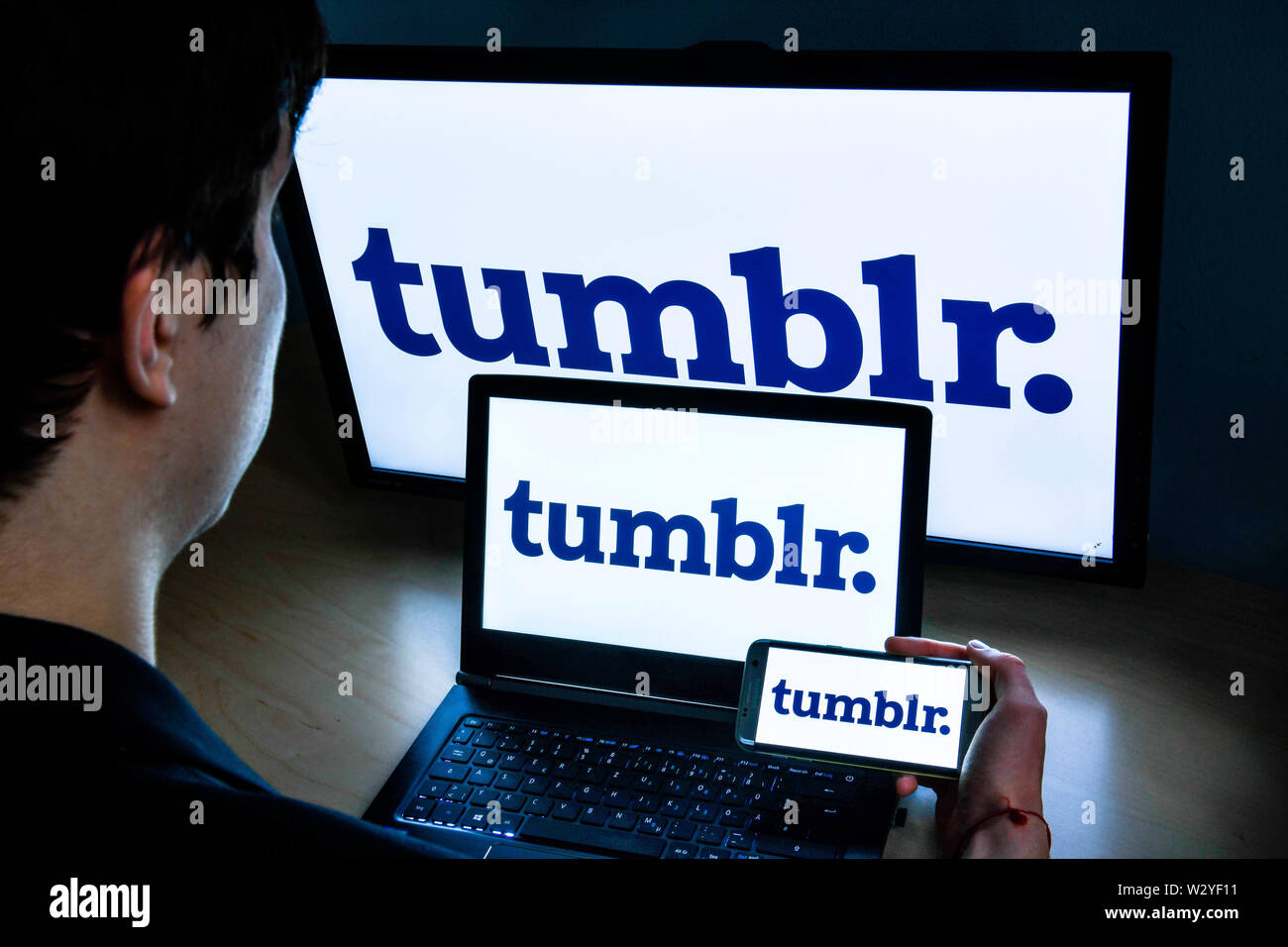 Tumblr logo hi-res stock photography and images - Alamy