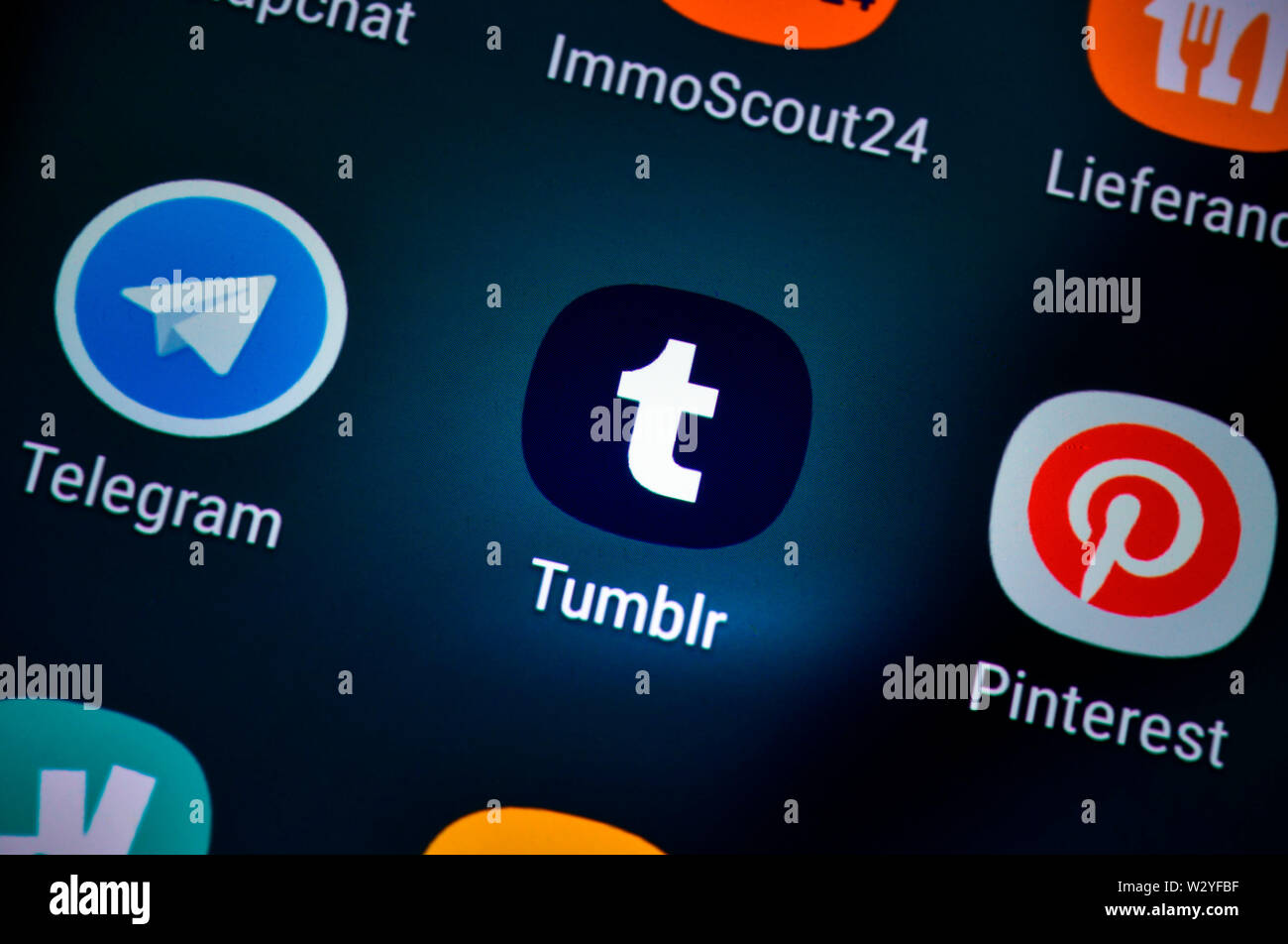 Smartphone, Display, App, Tumblr Stock Photo - Alamy