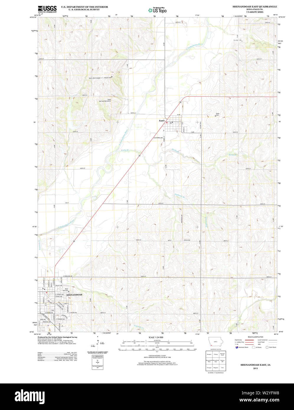 Shenandoah iowa map Cut Out Stock Images & Pictures - Alamy