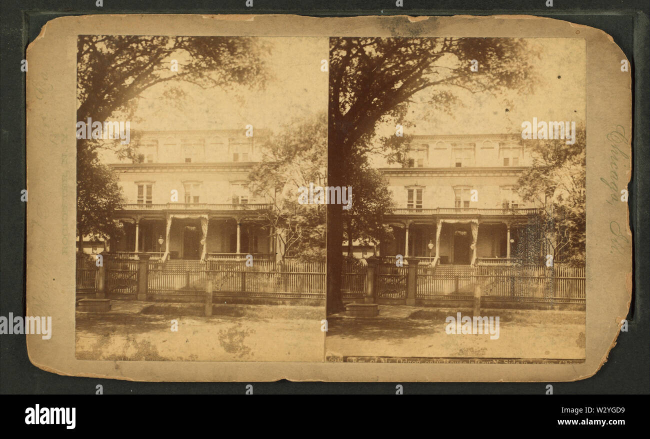 Mr Ogden's house, from Robert N Dennis collection of stereoscopic views ...
