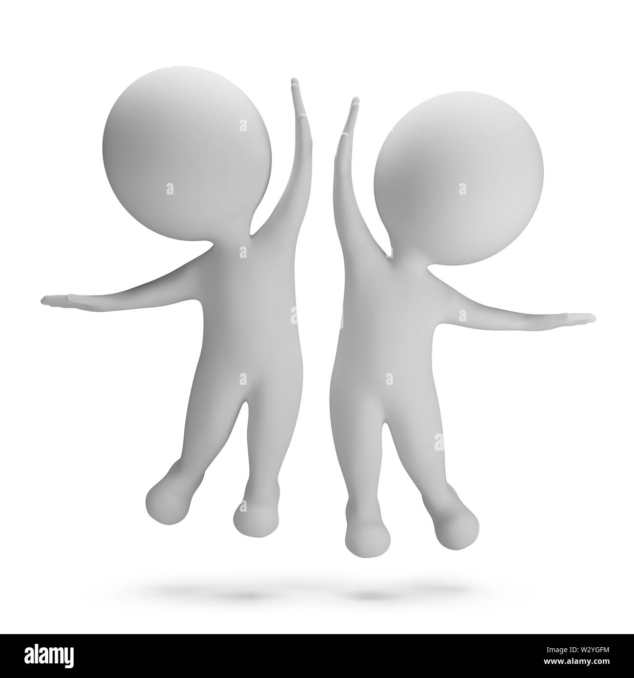 Jumping High Five Clip Art